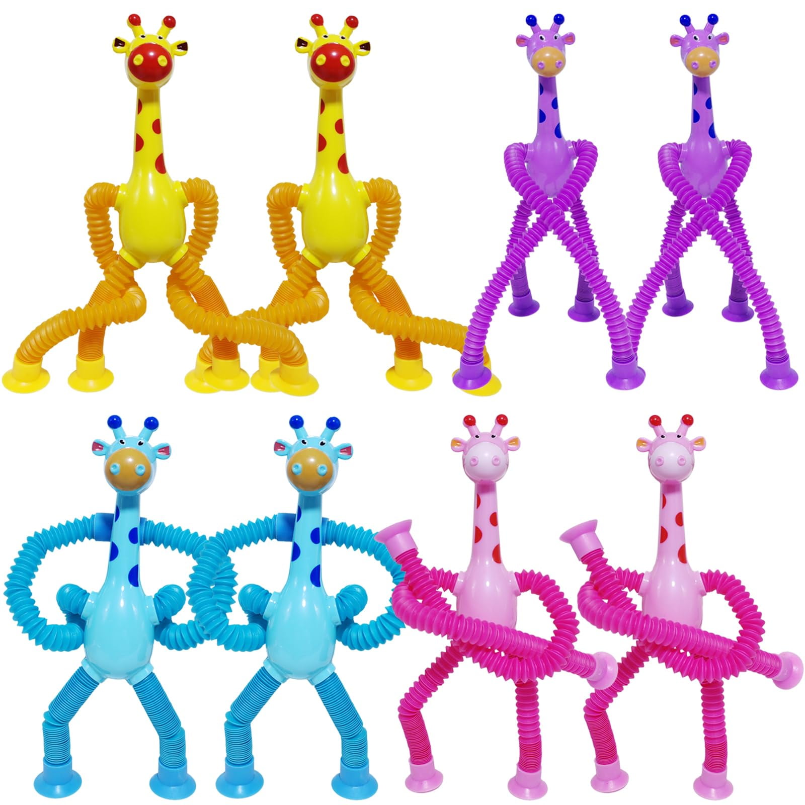 YUNOVA 8 Pack Stretchy Giraffe Pop Tubes, Sensory Fidget Toys with ...