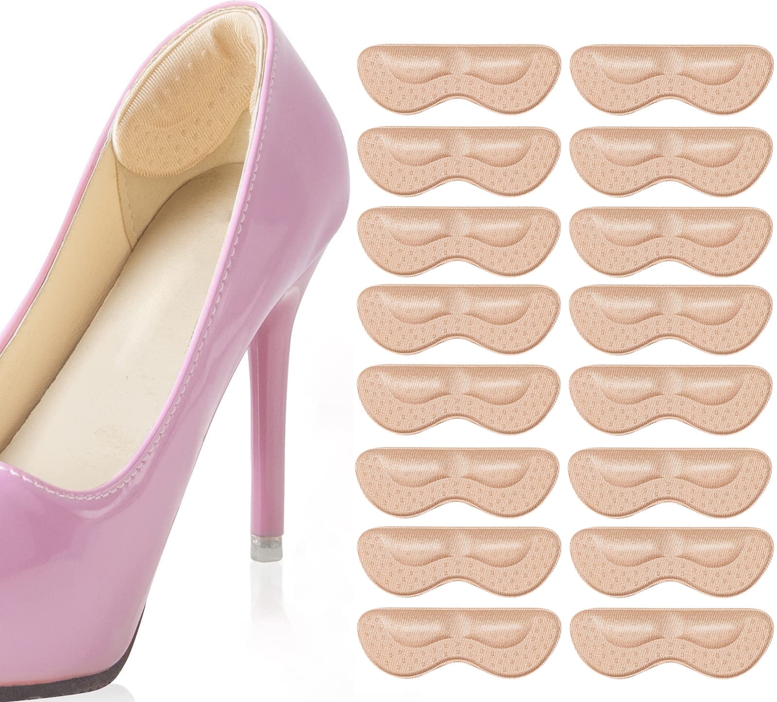 YUNOVA 8 Pairs Heavy Duty Heel Savers - Particle Textured Shoe Heel ...