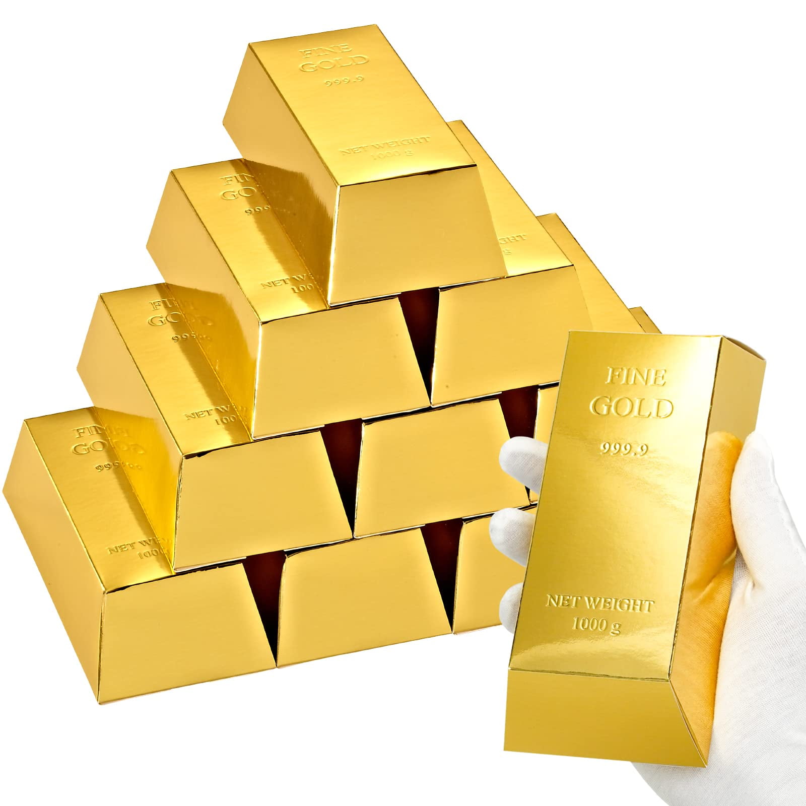 YUNOVA 90 Pack Gold Bar Gift Boxes Party Favors Value Pack, Large ...