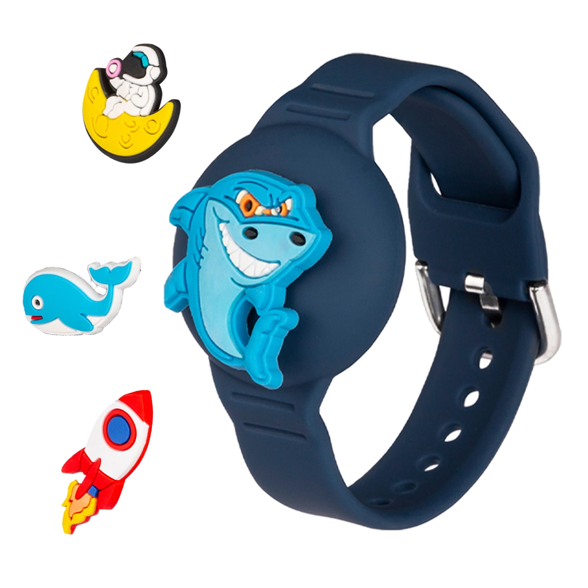 YUNOVA AirTag Wristband for Kids - Adjustable Silicone Bracelet with 4 ...