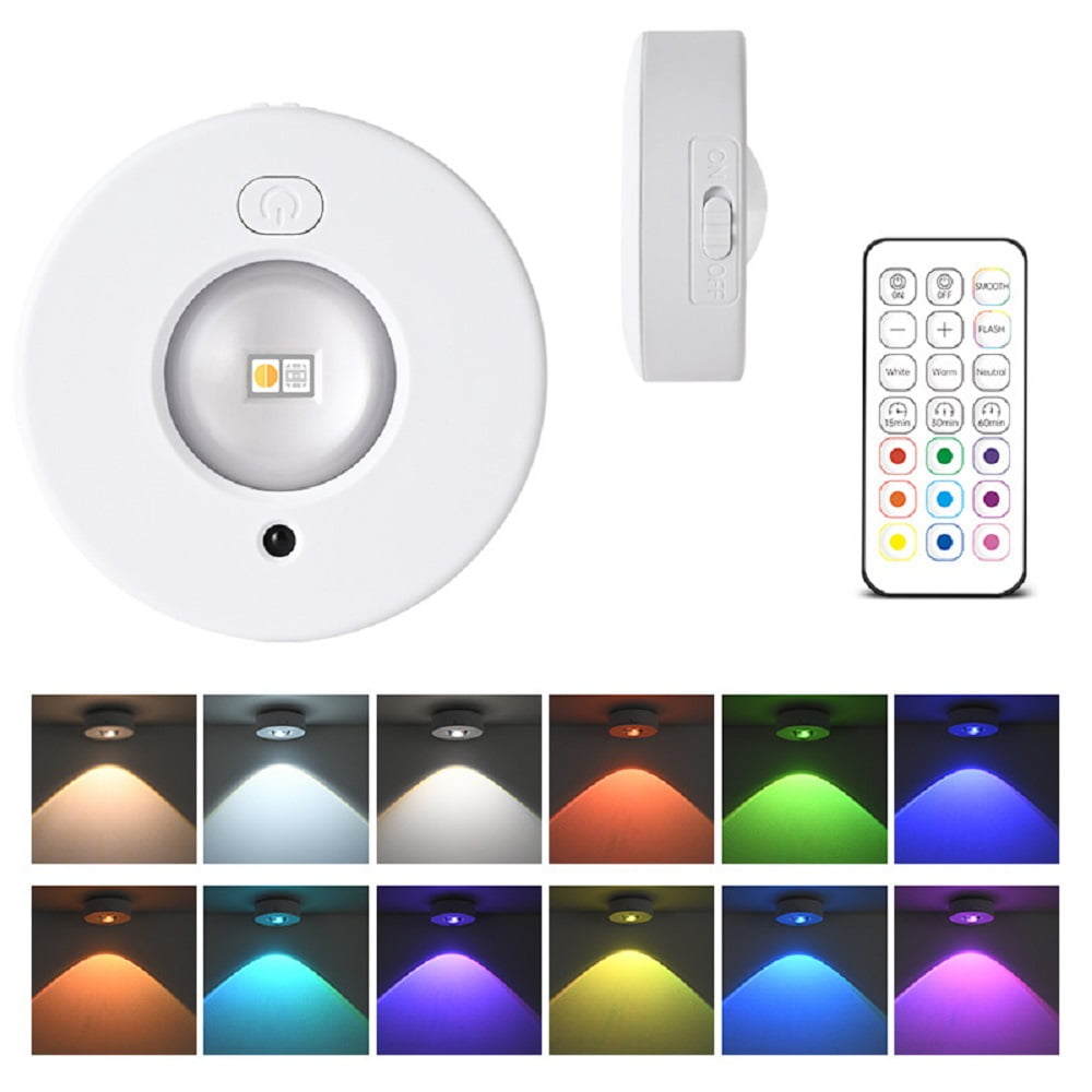 YUNOVA Under Cabinet Lights Rechargeable, Wireless LED Puck Lights with ...