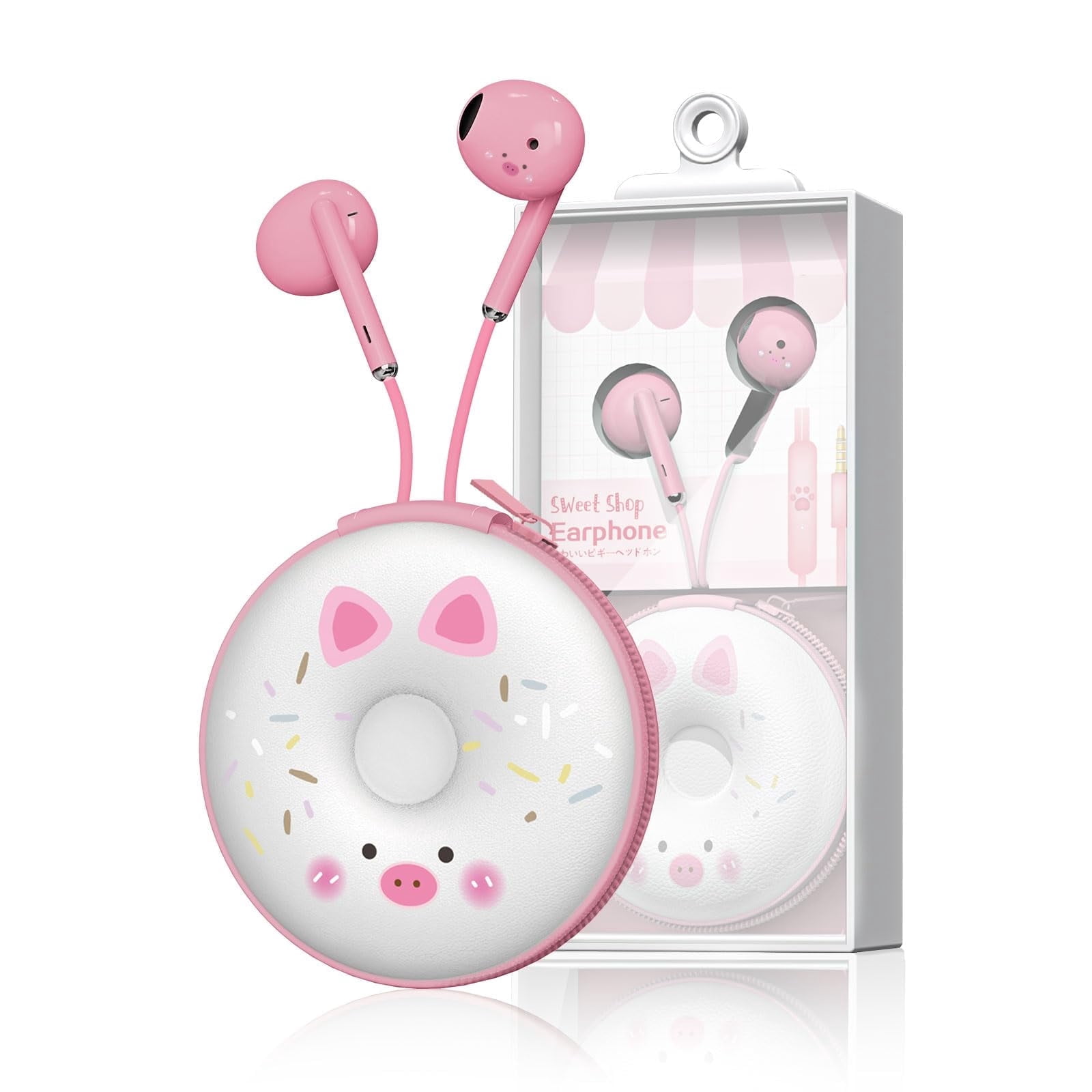 YUNOVA Donut Animal Kids Headphones with Volume Limiter, Cute Cat Ear ...