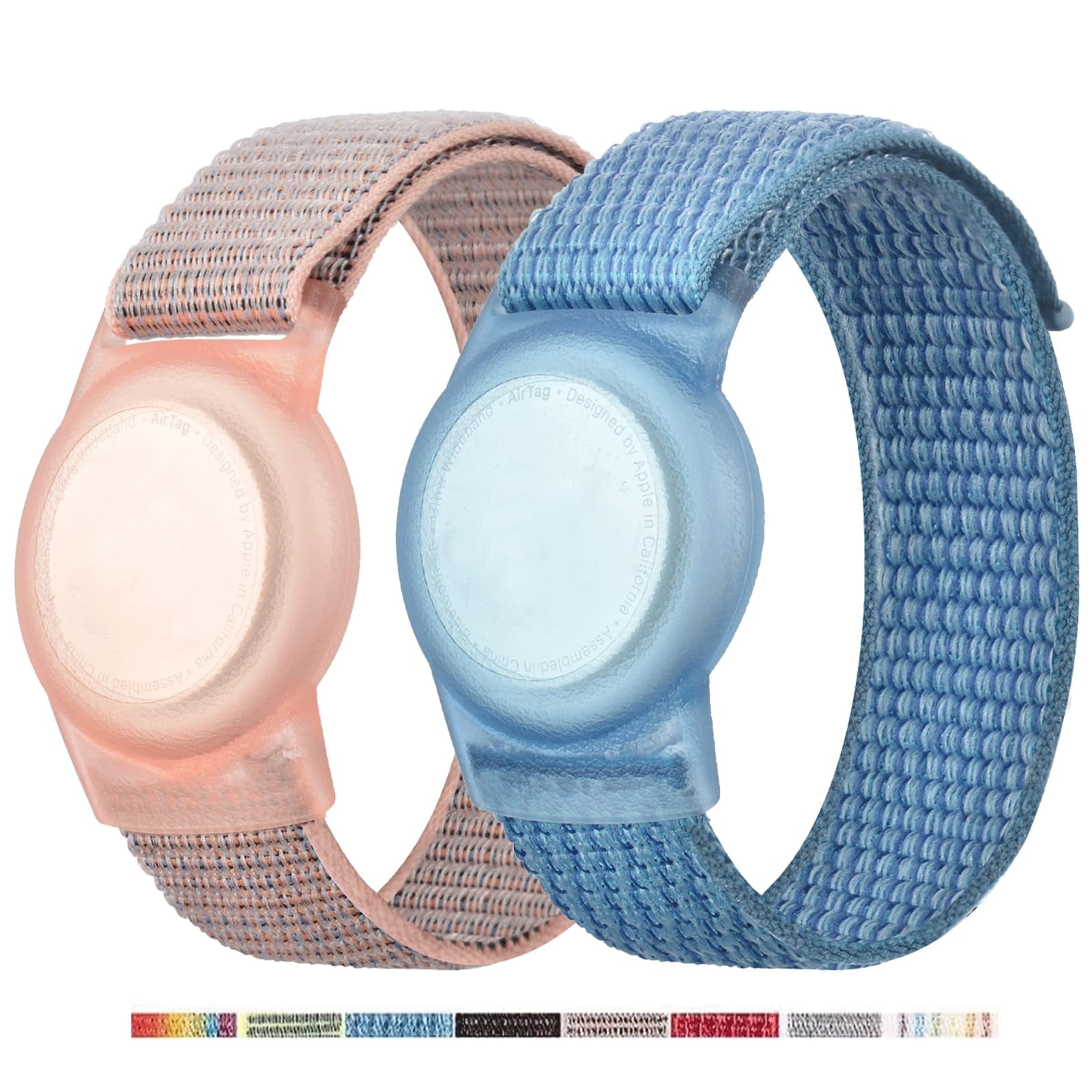 YUNOVA Kids Wristband Compatible with Apple AirTag, 2 Pack Protective ...