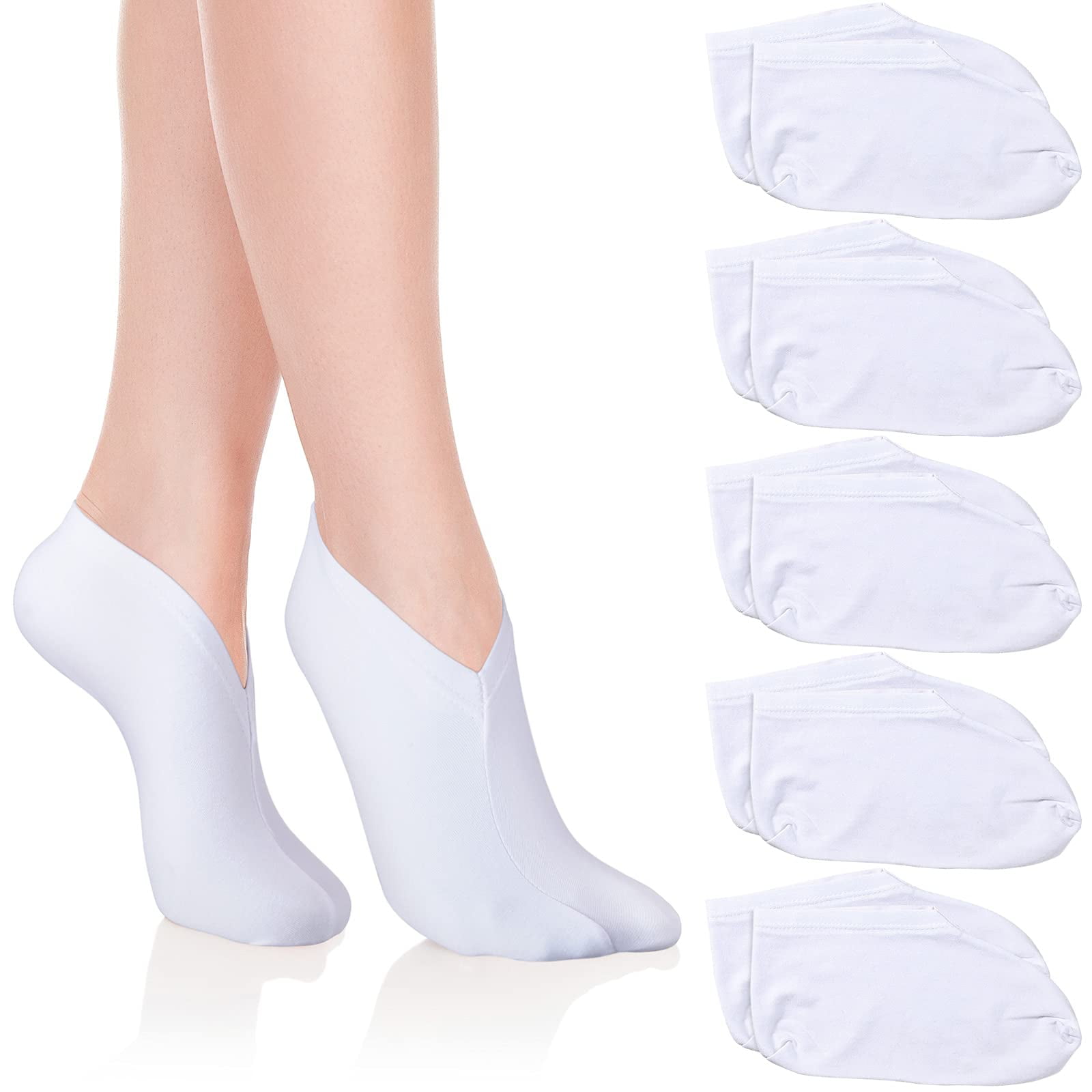 YUNOVA Moisturizing Socks 5-Pairs for Dry Feet Care, Cotton Spa Socks ...
