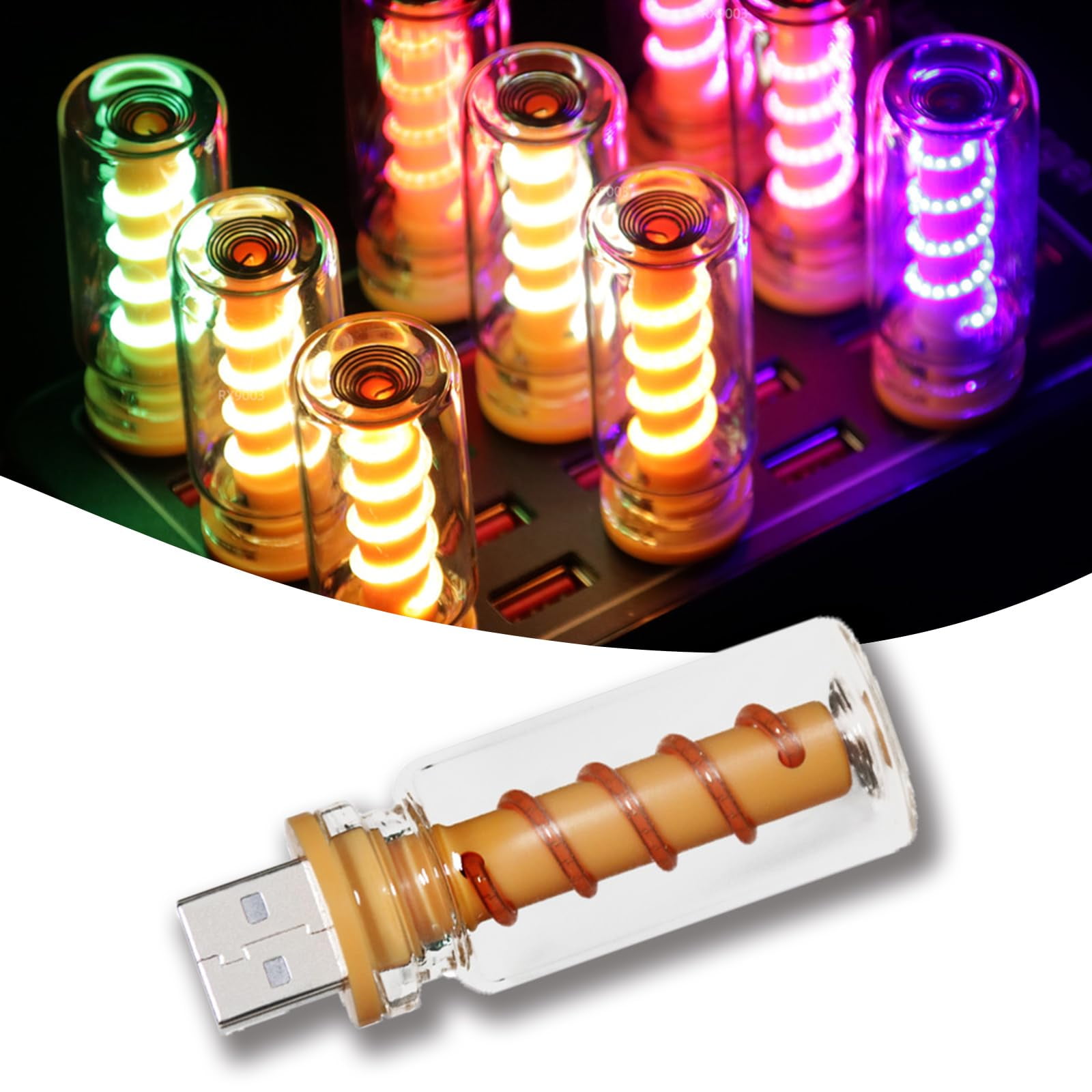 YUNOVA Retro Touch Control USB Light - 7-Color Mood Lamp with Infinite ...
