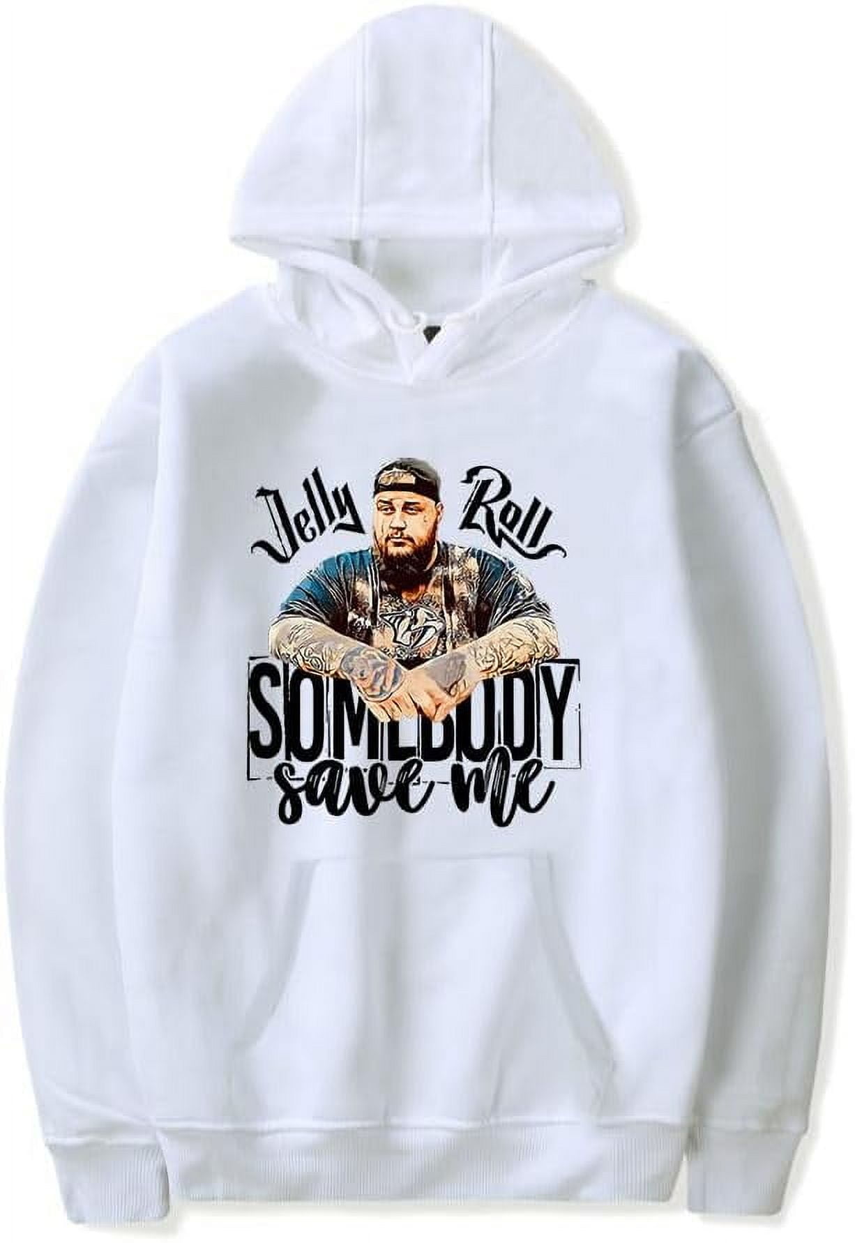 YUNQI Jelly Roll Somebody Save Me Haired Hoodie Son Of A Sinner Merch ...