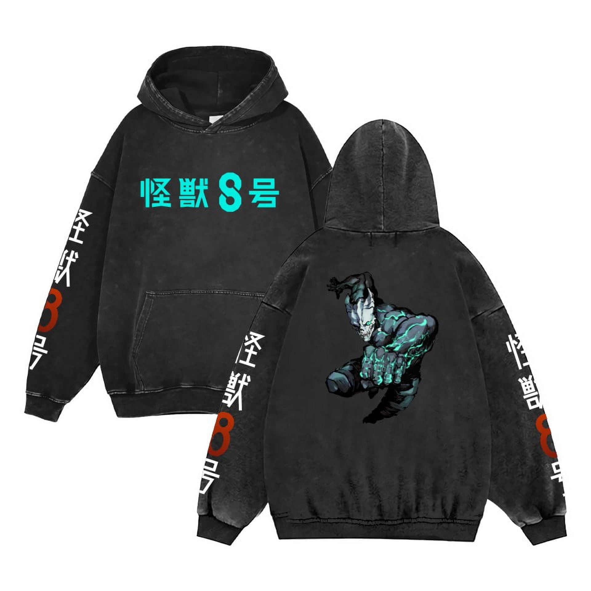 YUNQI Kaiju No.Eight Hoodie Unisex Drawstring Long Sleeve Pullover Sweatshirt Cosplay Hoody 2024 ...