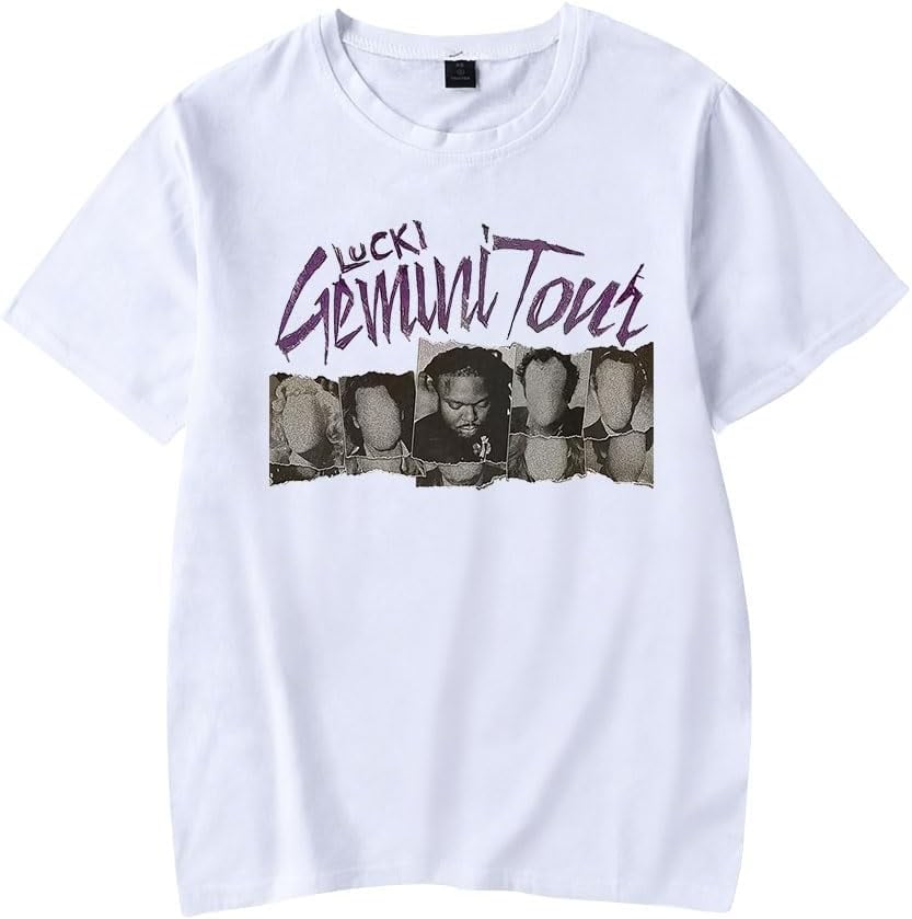 YUNQI Lucki Gemini Tour T-Shirt Merch for Women/Men Summer Short Sleeve ...