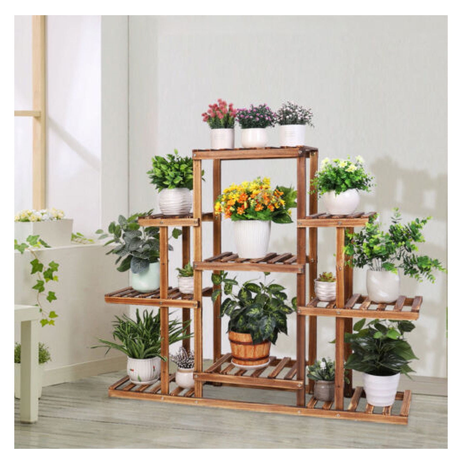 YUNTIE 2022 Upgrade Flower Display Plant Stand Corner Shelf Indoor ...