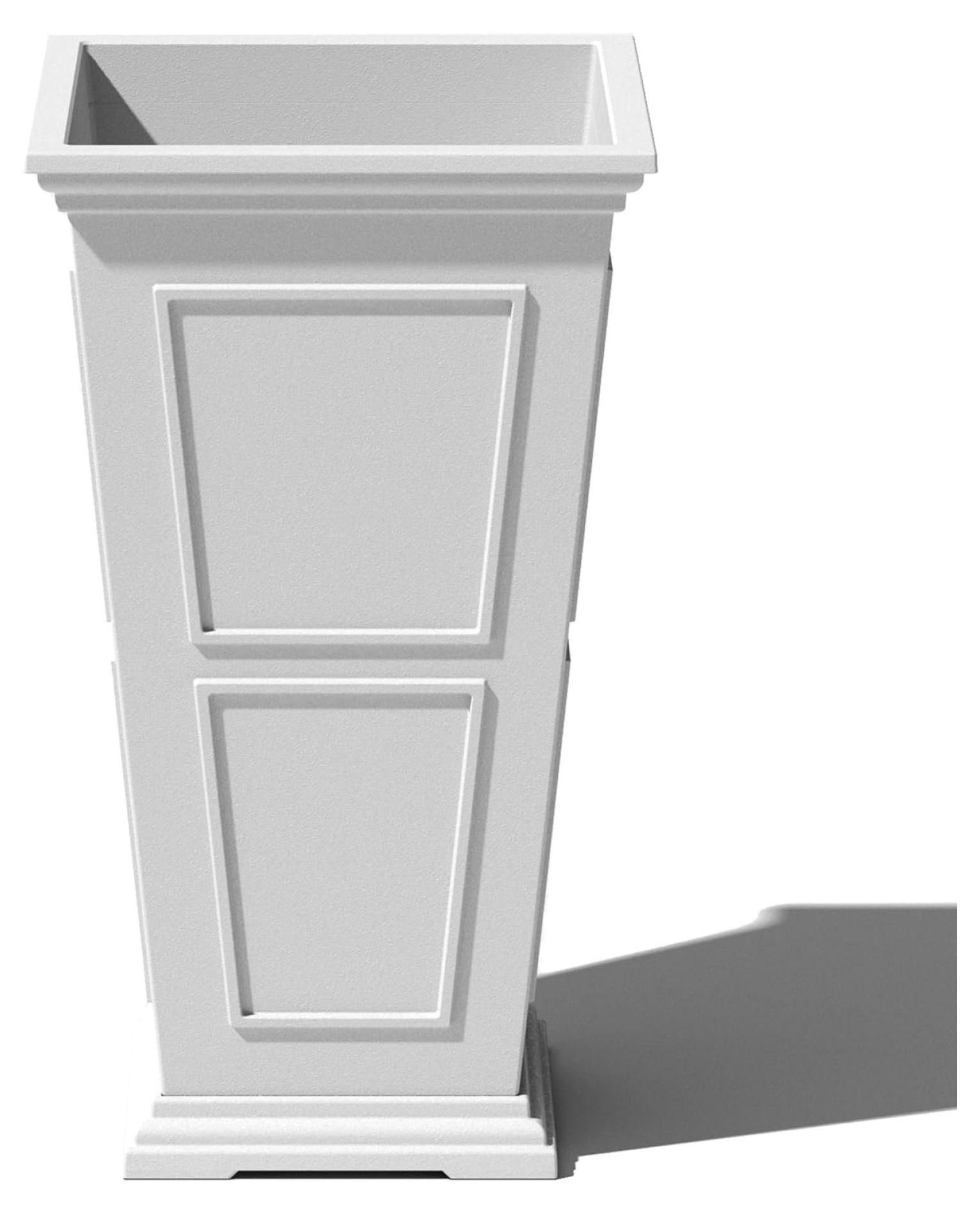 YUNTIE Fairmont Tall Plastic Planter - Large Outdoor Planter for Front ...