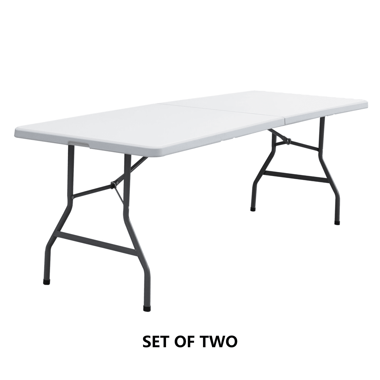 YUNTIE Folding Table for Indoor Outdoor, Portable Heavy Duty Fold-in ...