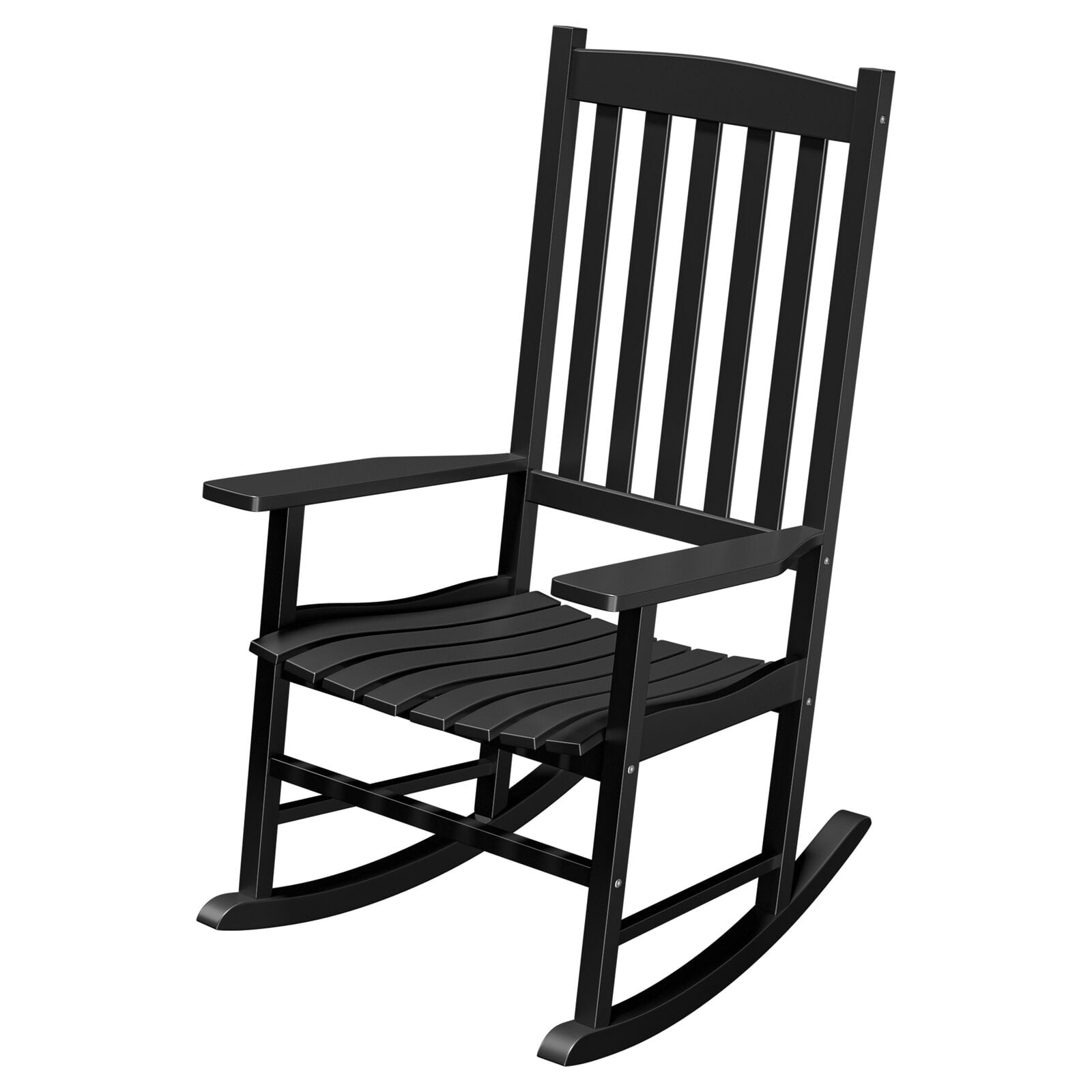 YUNTIE Outdoor Rocking Chair with Widened Armrest High Back Porch ...