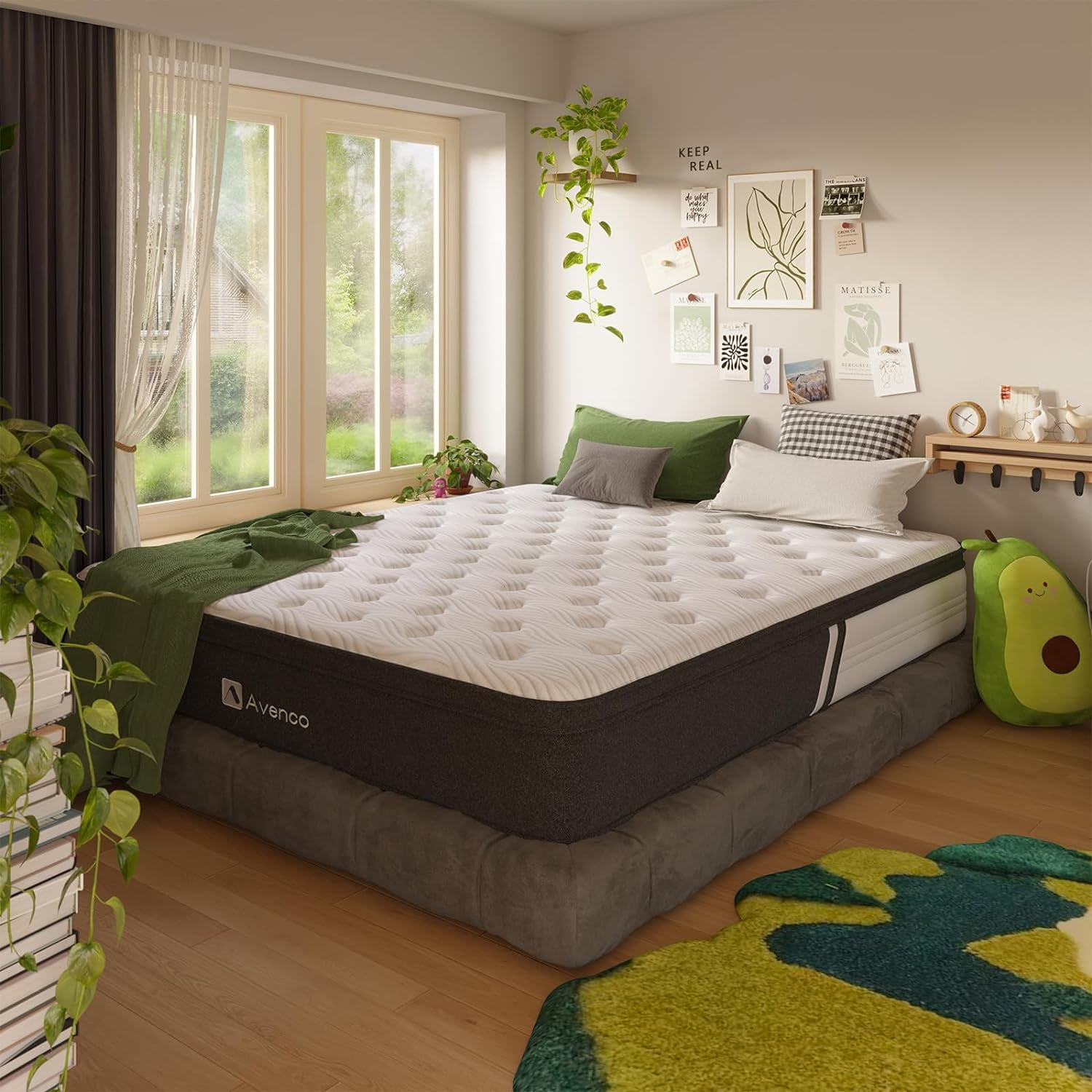 YUNWEI California King Mattress, 12 Inch Innerspring Mattress with Gel ...