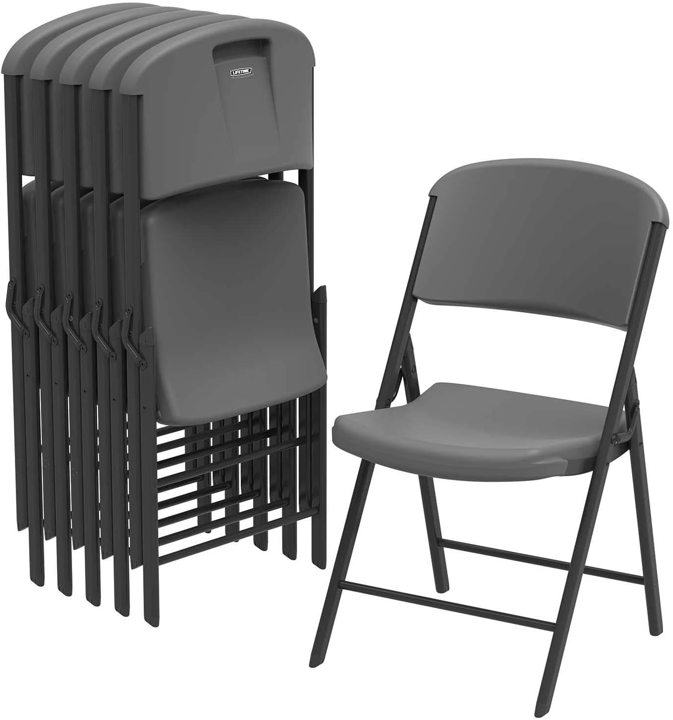 YUNWEI Commercial Grade Folding Chairs, 6 Pack, Gray - Walmart.com