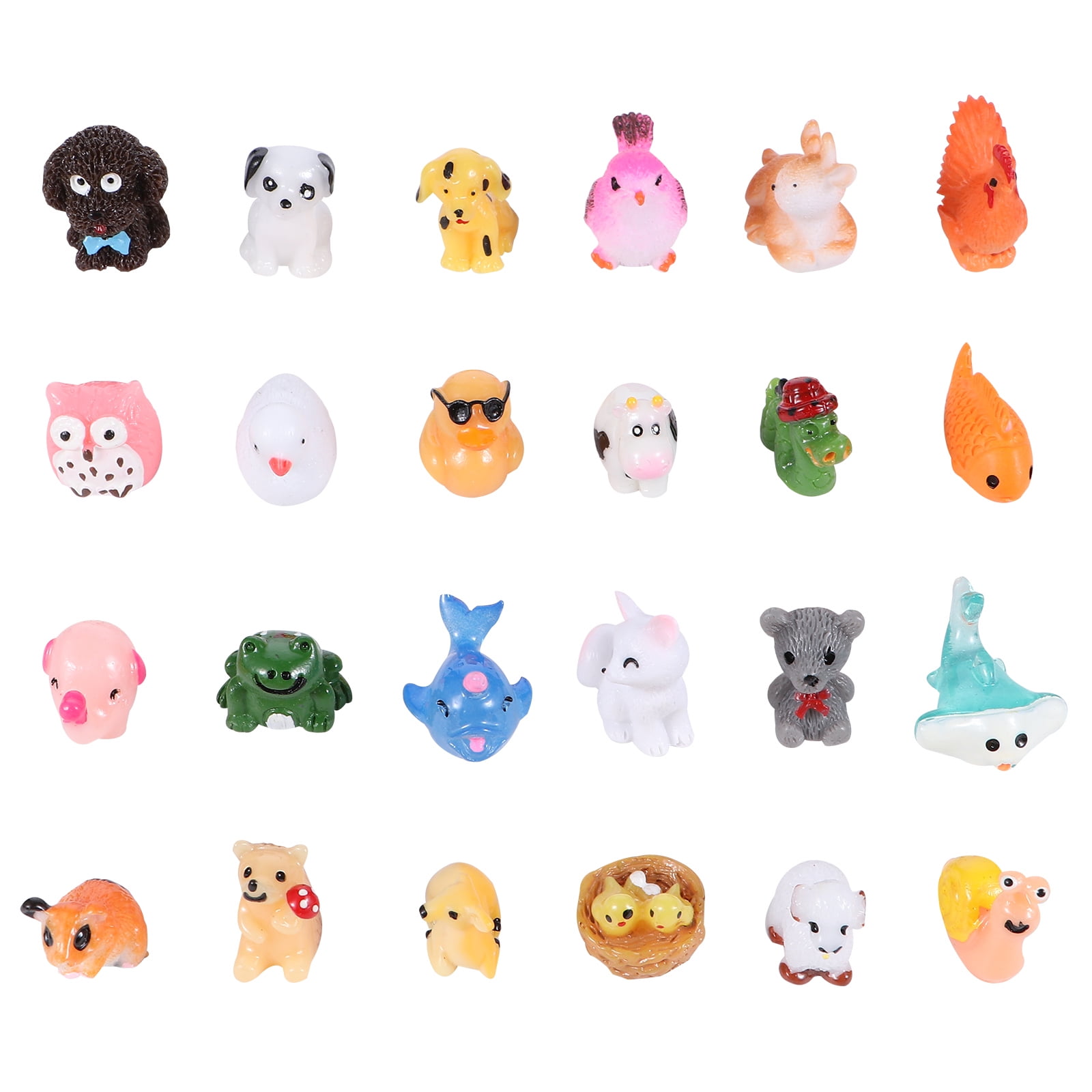 YUNXNK 50pcs Miniature Garden Resin Houses & Figurines for DIY Pot ...