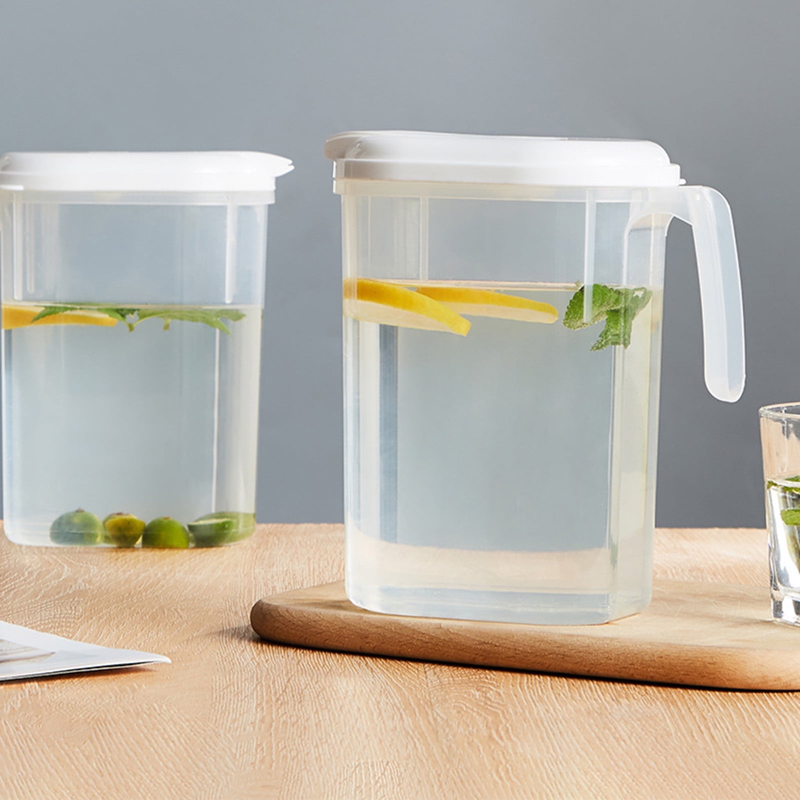 YUNYI 1800ML Heat-resistant Pitcher, Water Jug With Lid,Carafes ...