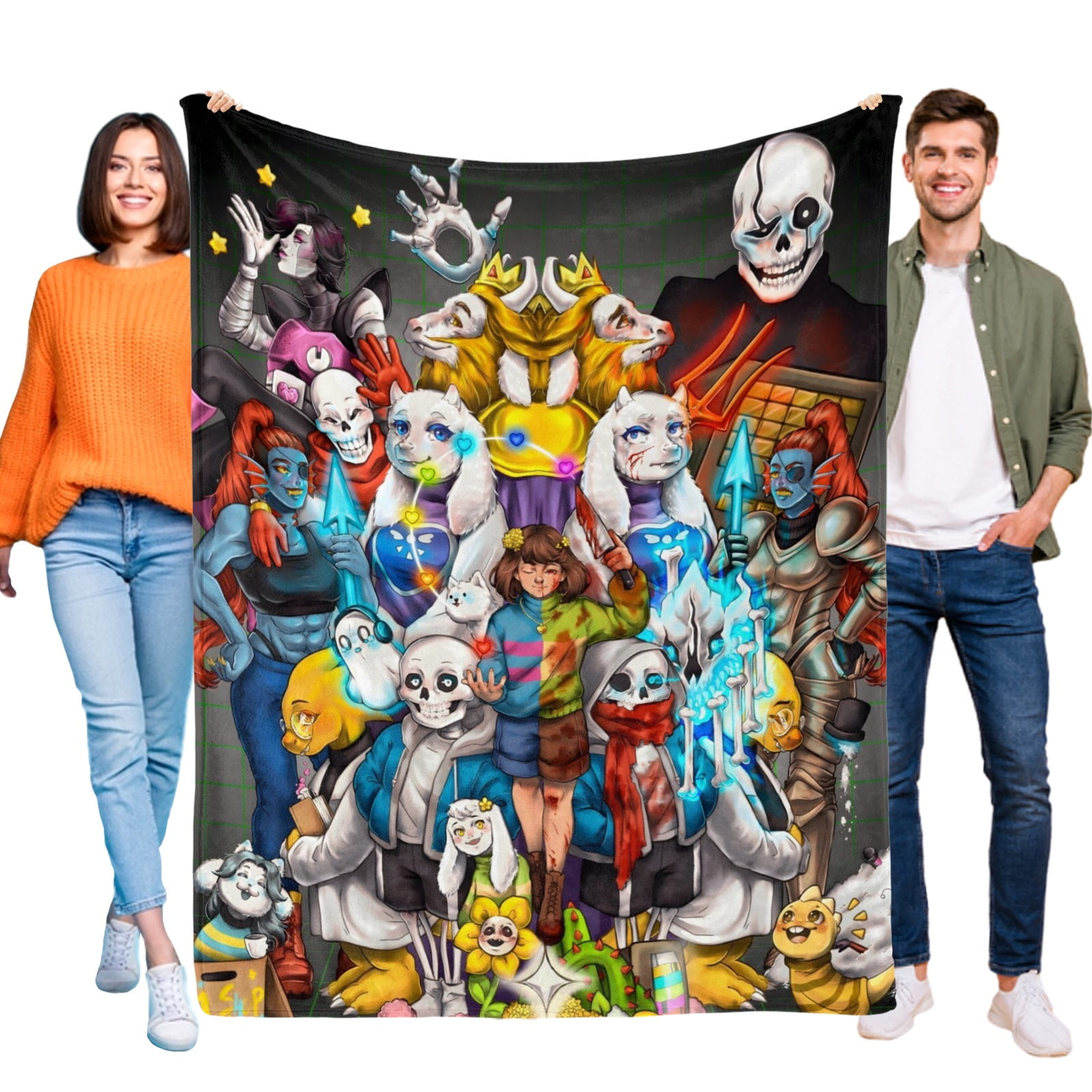 YUNYOUDIAN Undertale-themed Pals Plush Throw Blanket Gifts for Fans ...