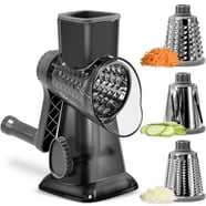 Handheld Rotary Cheese Mill Grinder Grater Slicer Shredder, Fine Coarse ...