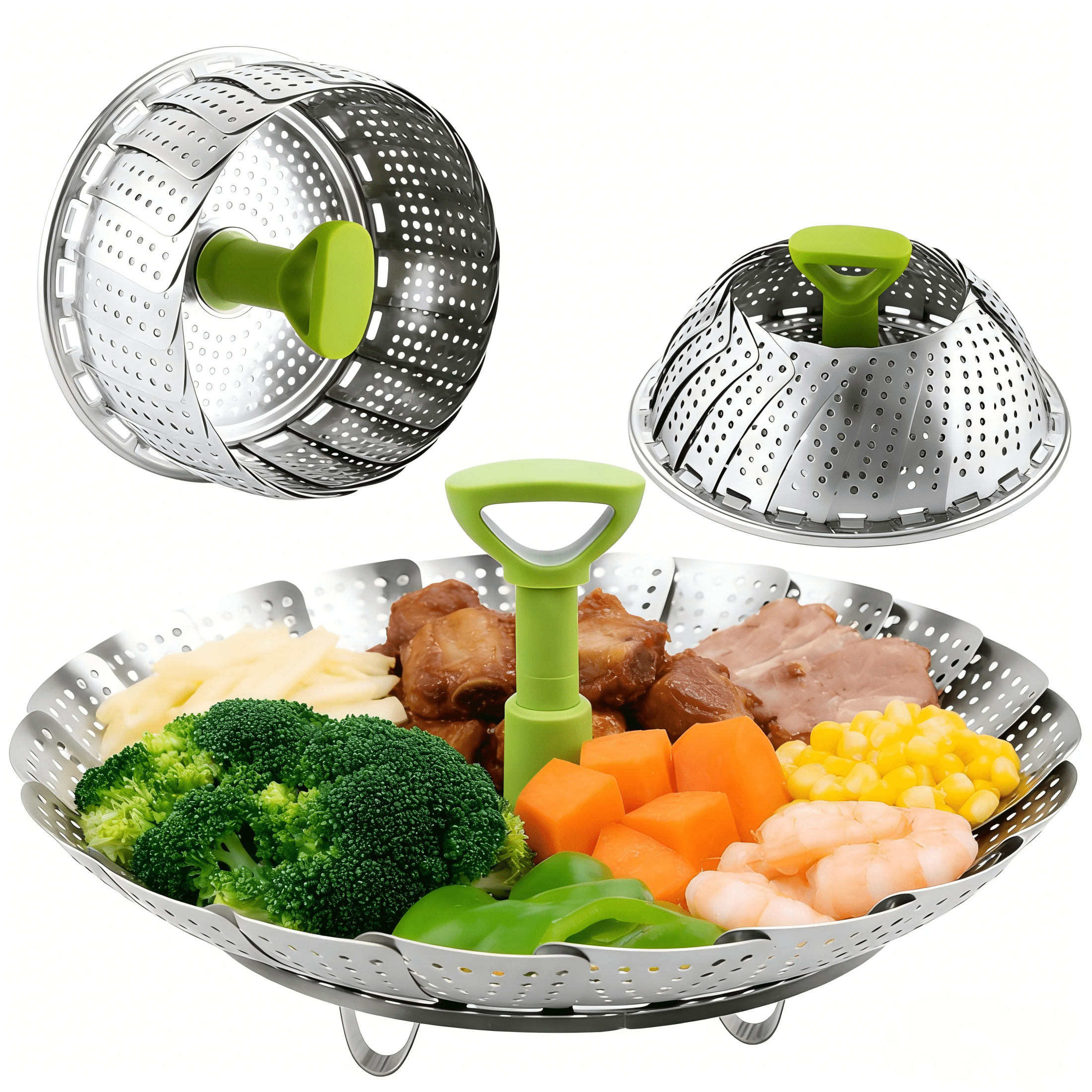 YUOFD Vegetable Steamer Basket, Stainless Steel Vegetable Steamer for ...