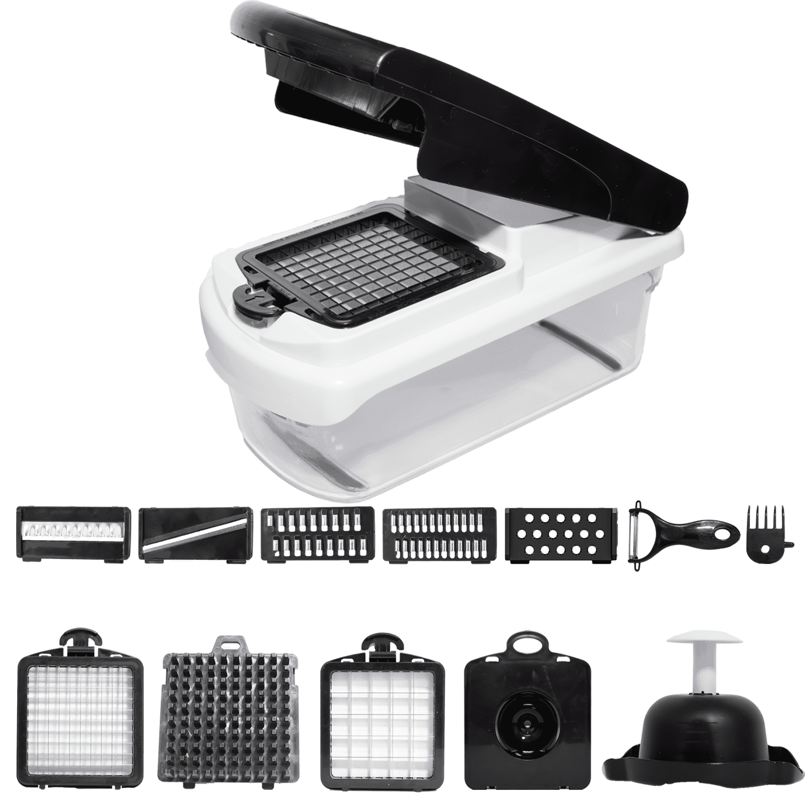 YUOFD Vegetable Chopper, 15-in-1 Food Choppers for Kitchen with 7 ...