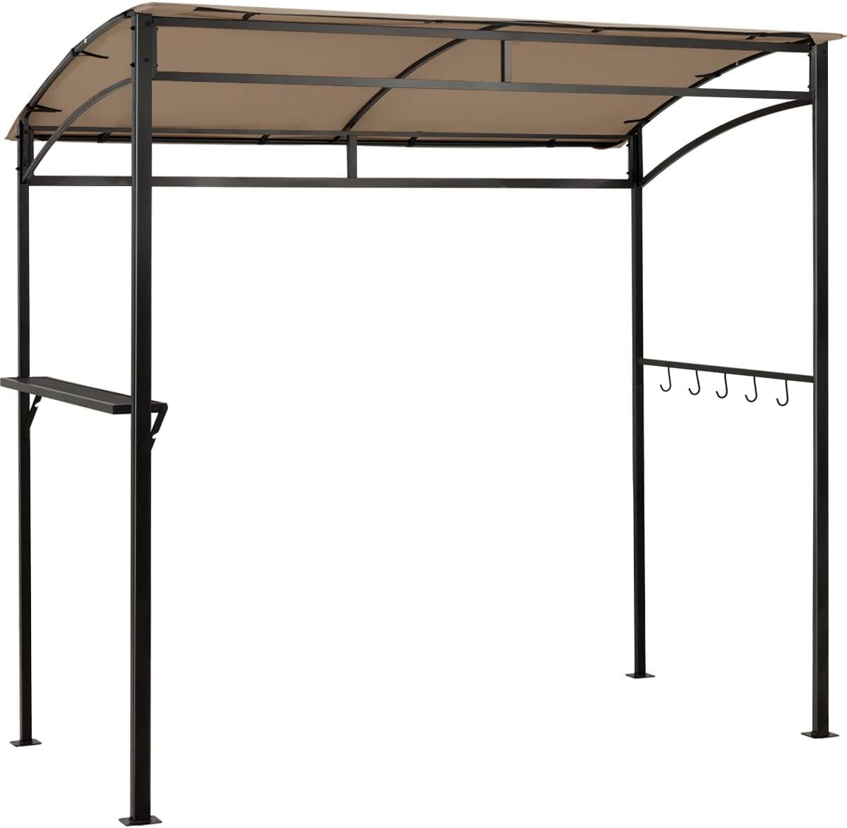 YUONAO 7x4.4ft Grill Gazebo with Steel Frame, BBQ Canopy Shelter with ...