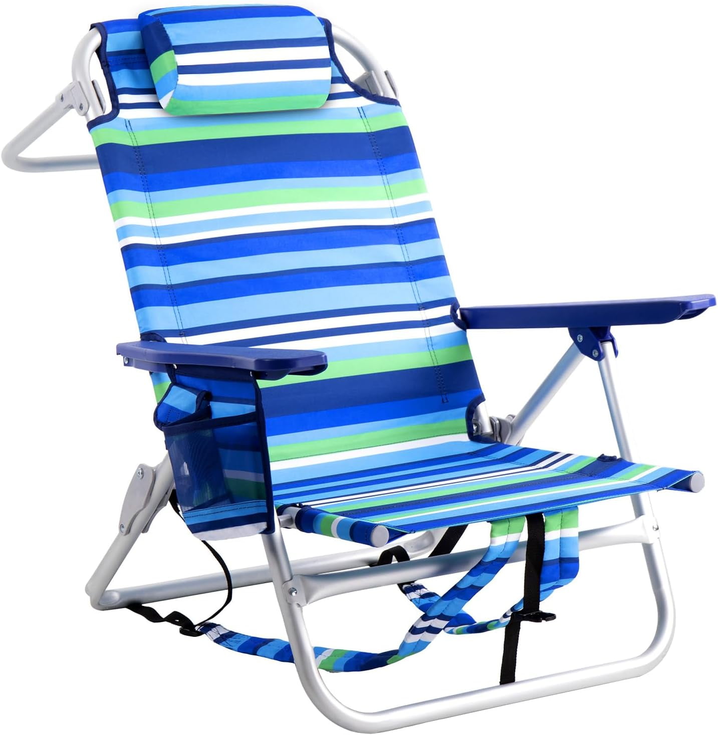 YUONAO Backpack Beach Chair for Adults, Folding Heavy Duty Lounge Chair ...