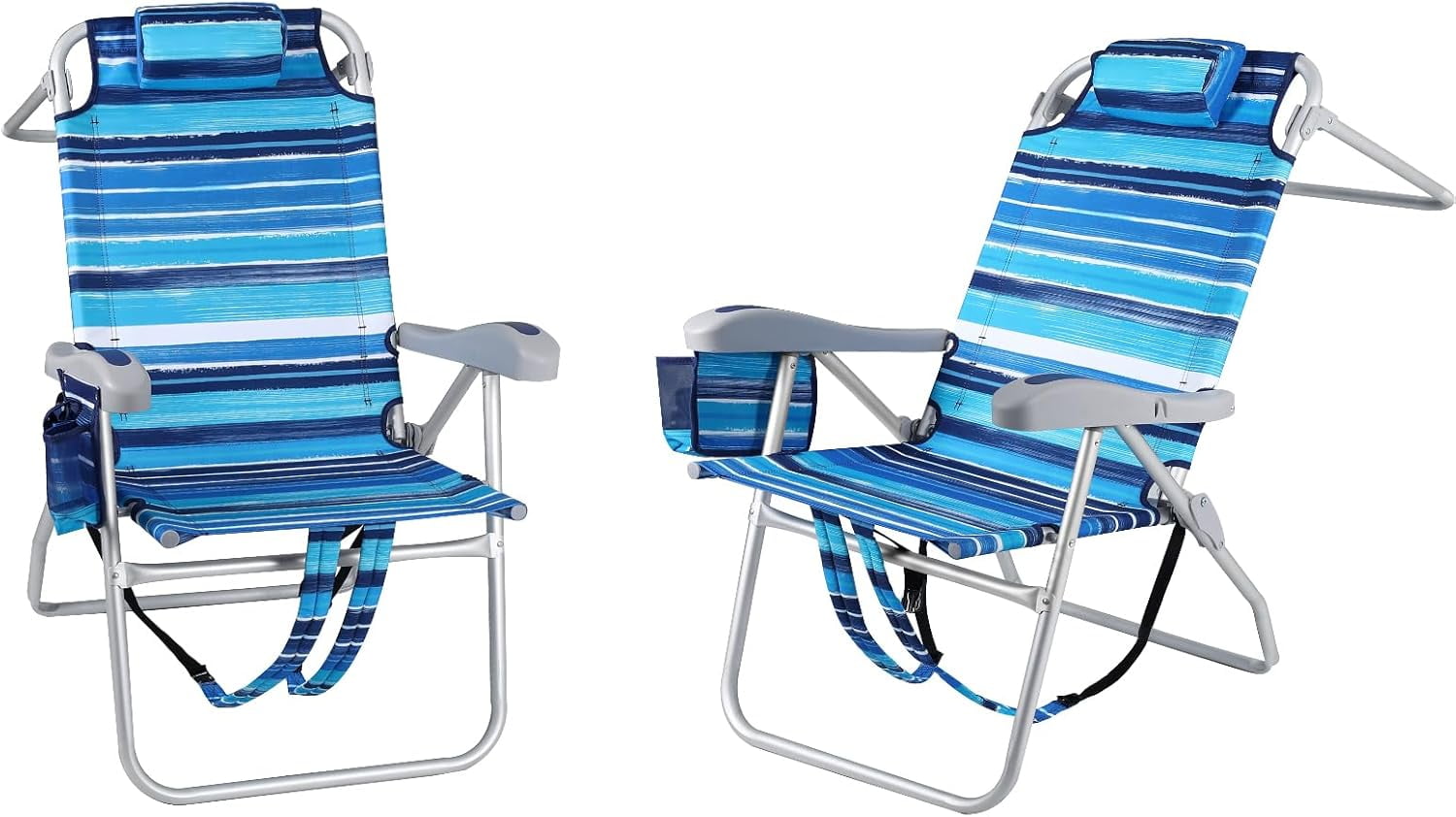 YUONAO Backpack Beach Chair for Adults, Folding Heavy Duty Lounge Chair ...