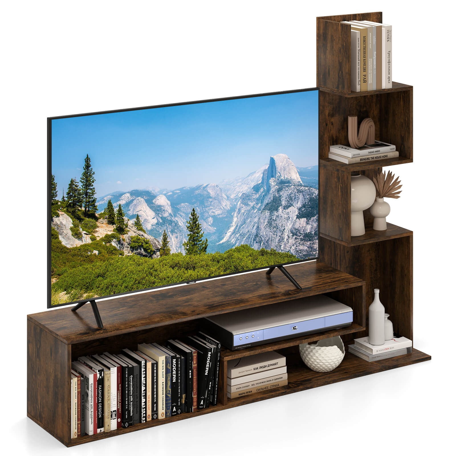 YUONAO Cube TV Stand for TVs up to 50", Modern Media Console Table with ...