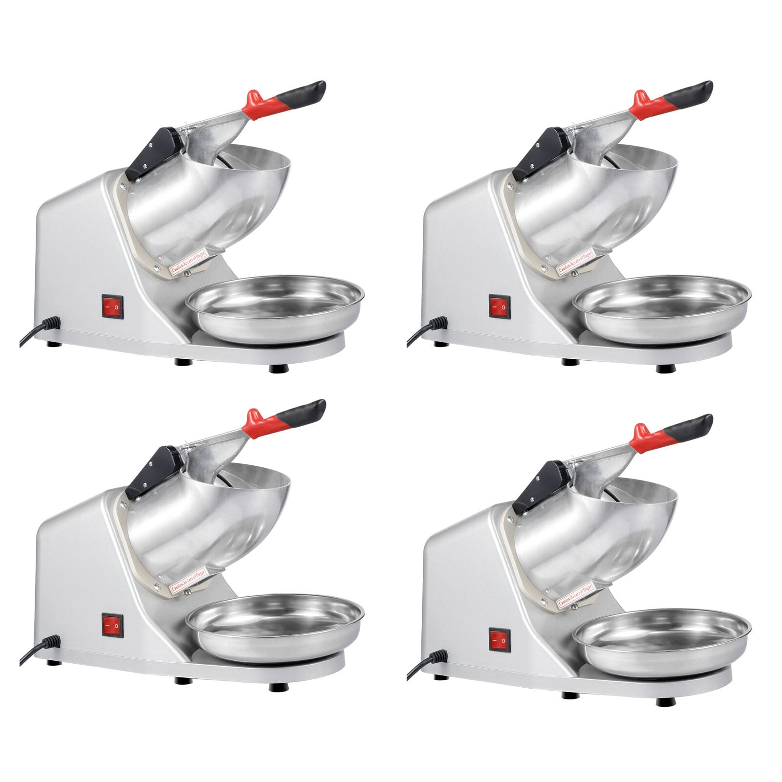 YUONAO Electric Ice Crusher Shaver Machine, Set of 4, 143 lbs/hr Shaved ...