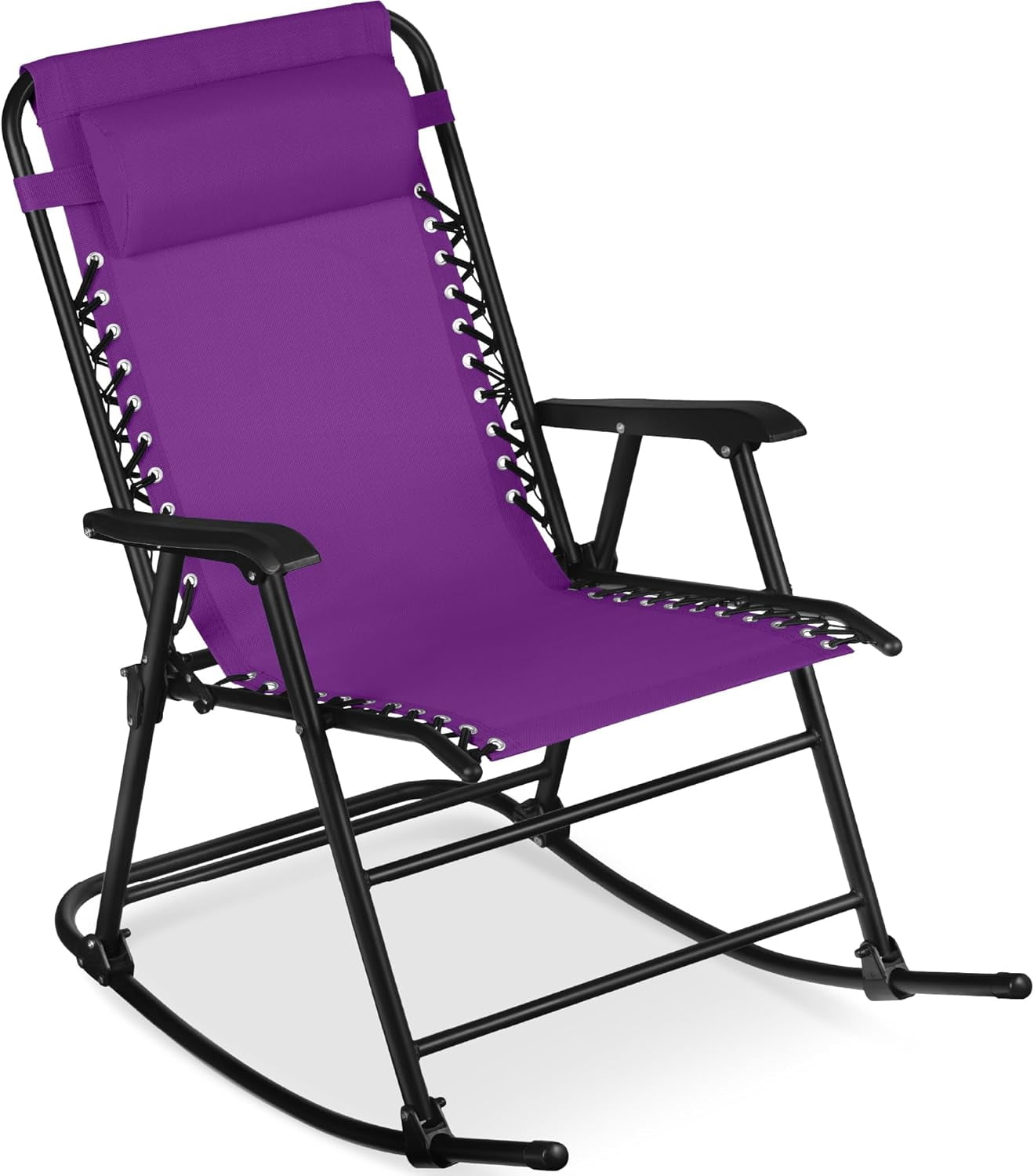 YUONAO Outdoor Folding Rocking Chair, Zero Gravity Lounge Chair with ...