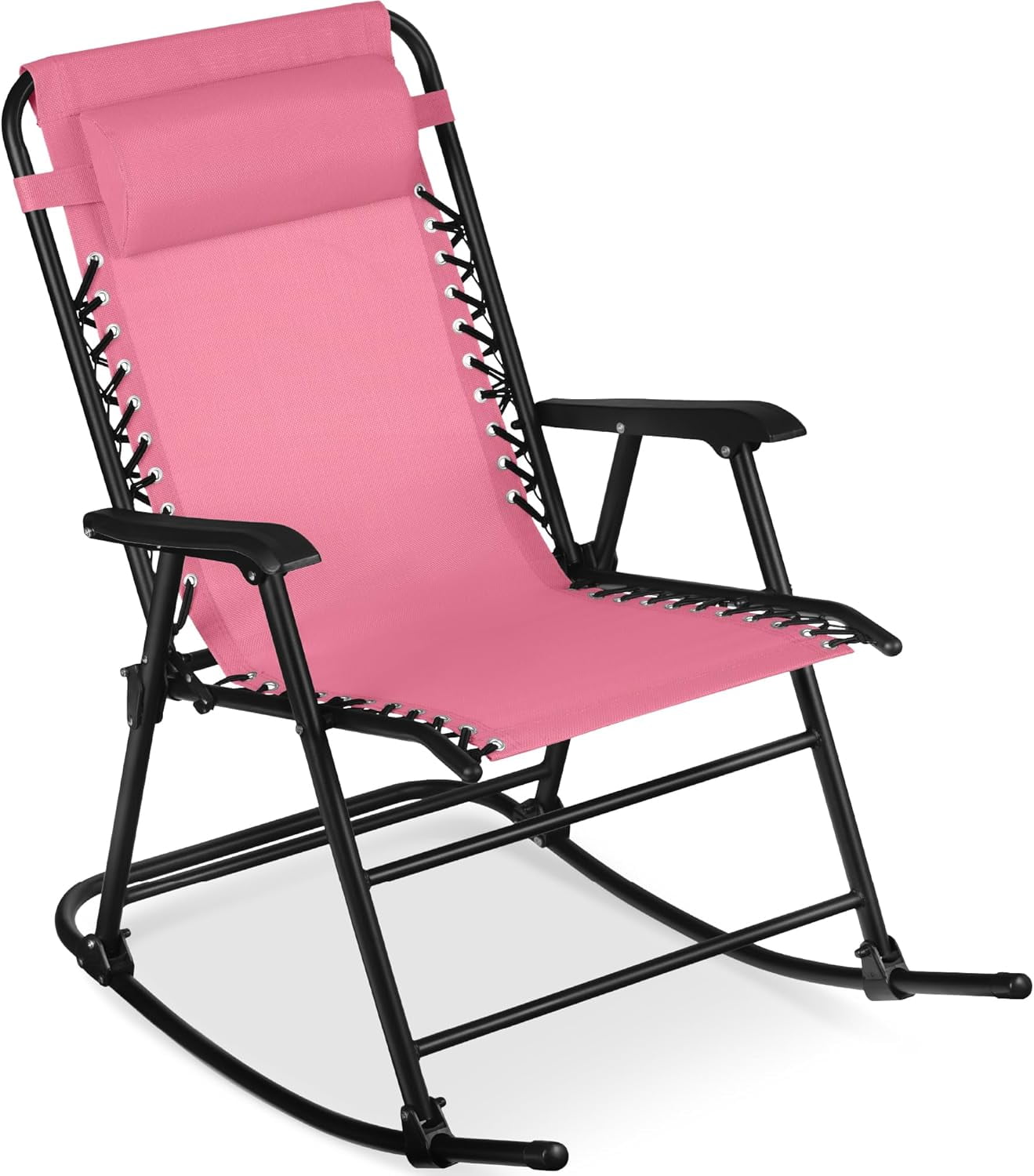 YUONAO Outdoor Folding Rocking Chair, Zero Gravity Lounge Chair with ...