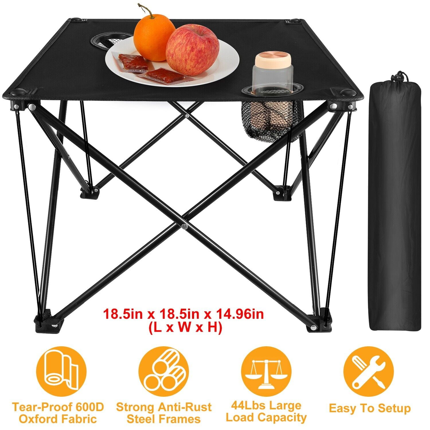 YUONAO Outdoor Portable Folding Aluminum Camping Table - Lightweight ...