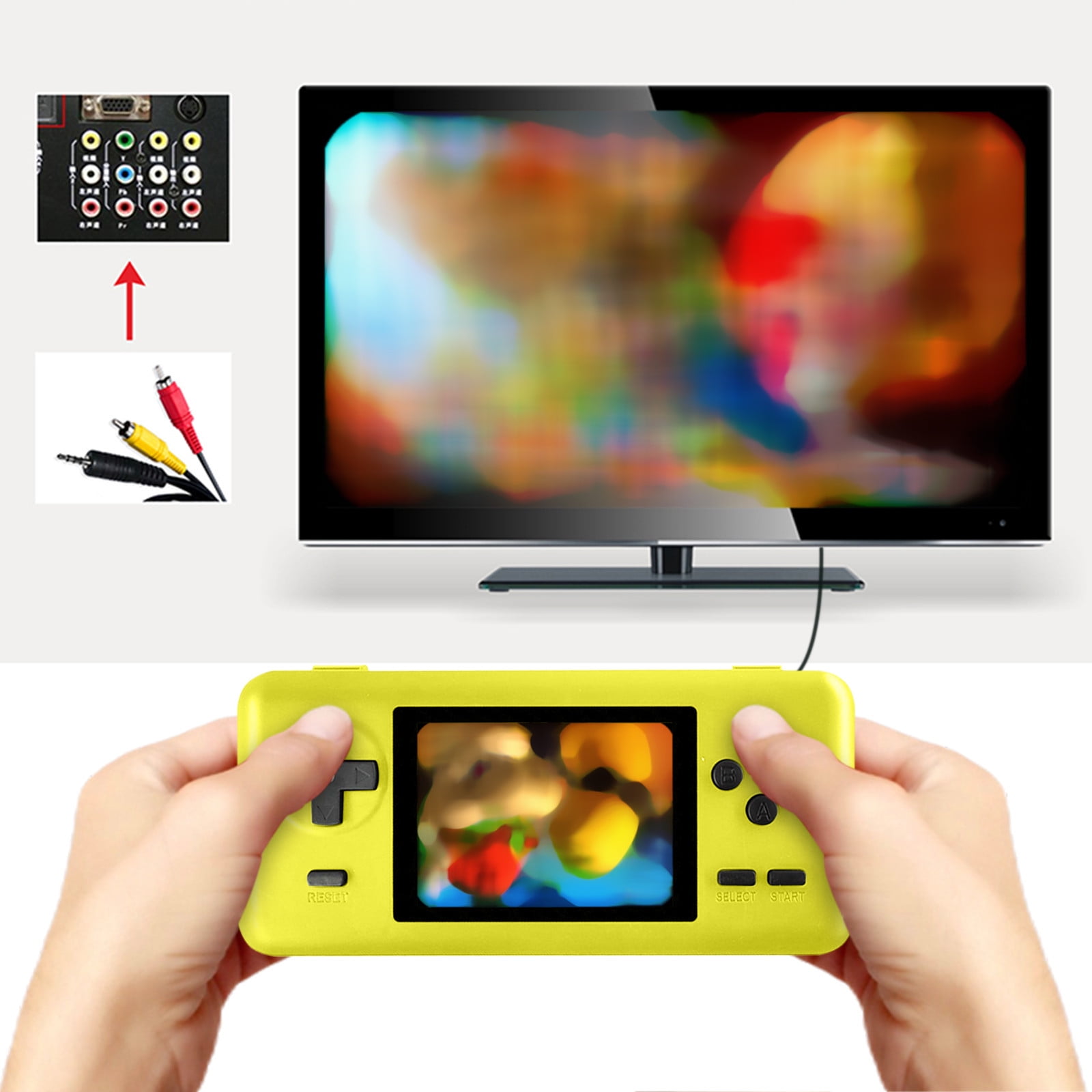 YUORW 2024 Handheld Game Console 2.8 Inch Games Consoles Built-In 150 ...