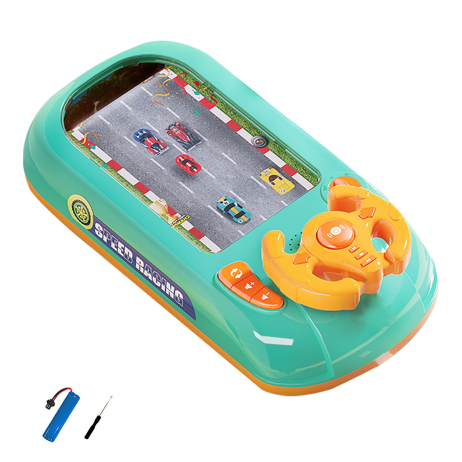 YUPLAY Musical Steering Wheel Toy – Interactive Racing Game for Boys 4 ...