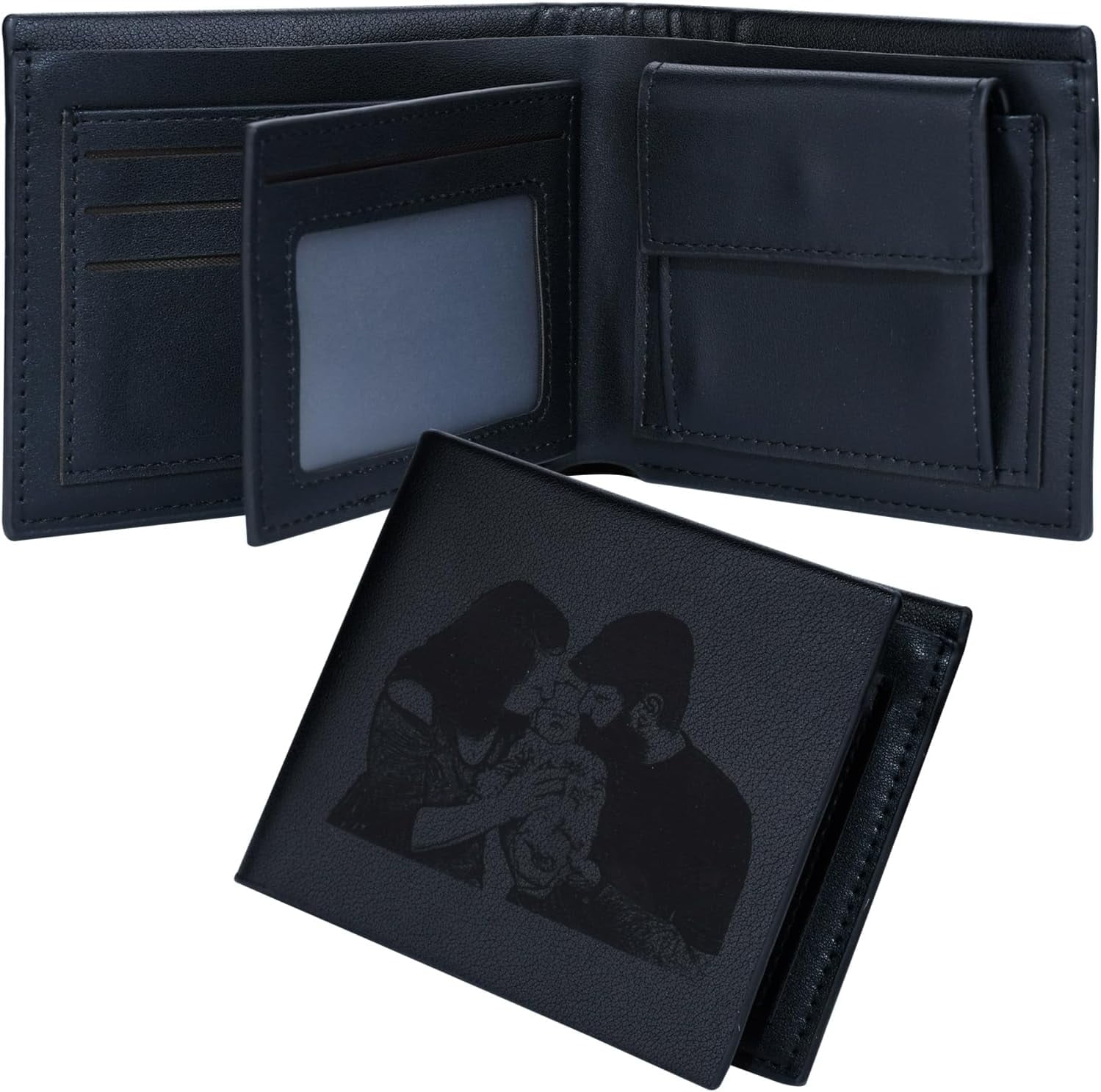 YUPPOLKR Personalized Photo Wallets for Men Custom Engraved Picture ...