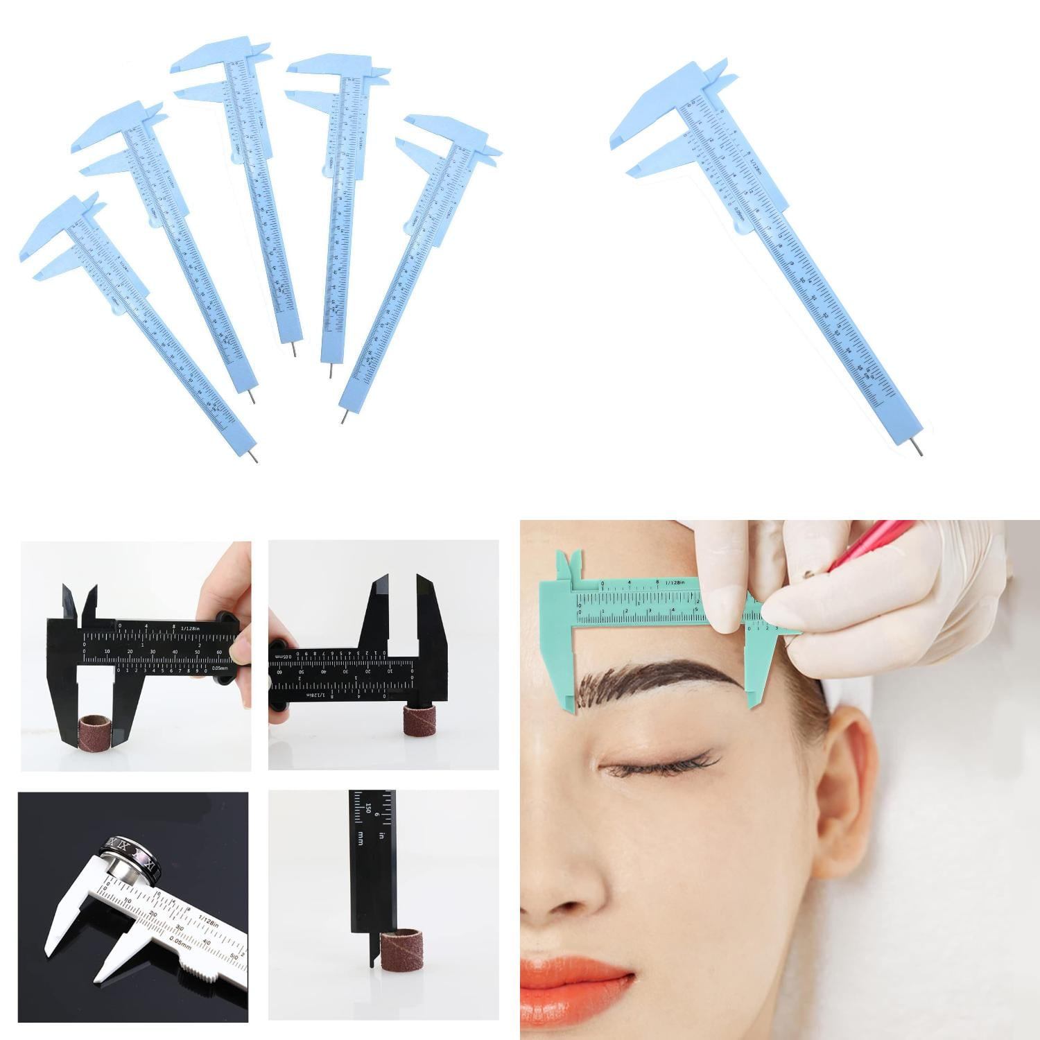 YUQIAOX Portable Mini Plastic Vernier Calipers - Set of 5 TamBee 6Inch ...