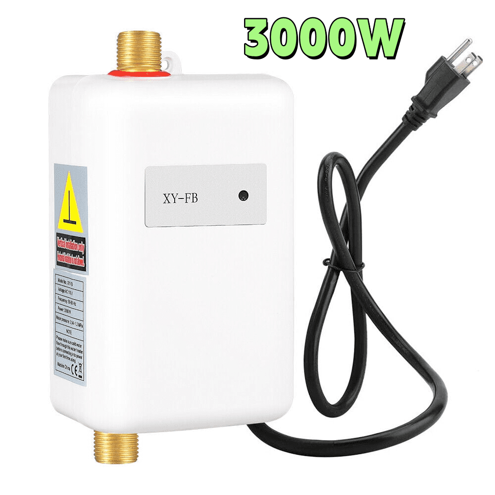 YURSIN 3000W Instant Electric Water Heater Electric Tankless On Demand ...