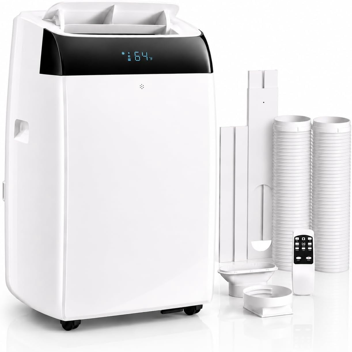 YUSAZENS 14000 BTU Dual Hose Portable Air Conditioner with Heat, 700 Sq ...