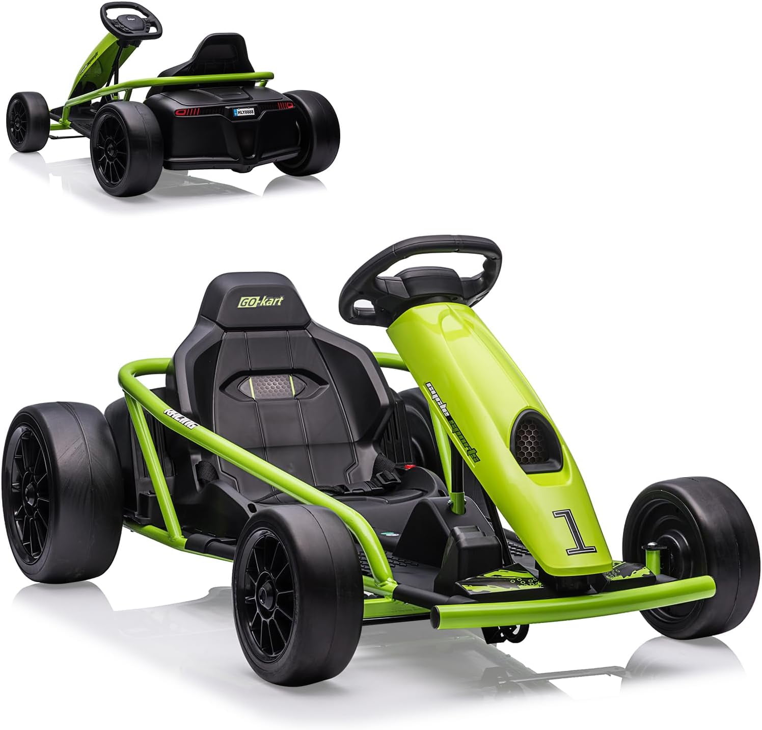 YUSAZENS 24V Electric Go Kart for Kids, 8MPH Drift Kart, 300W Motors ...