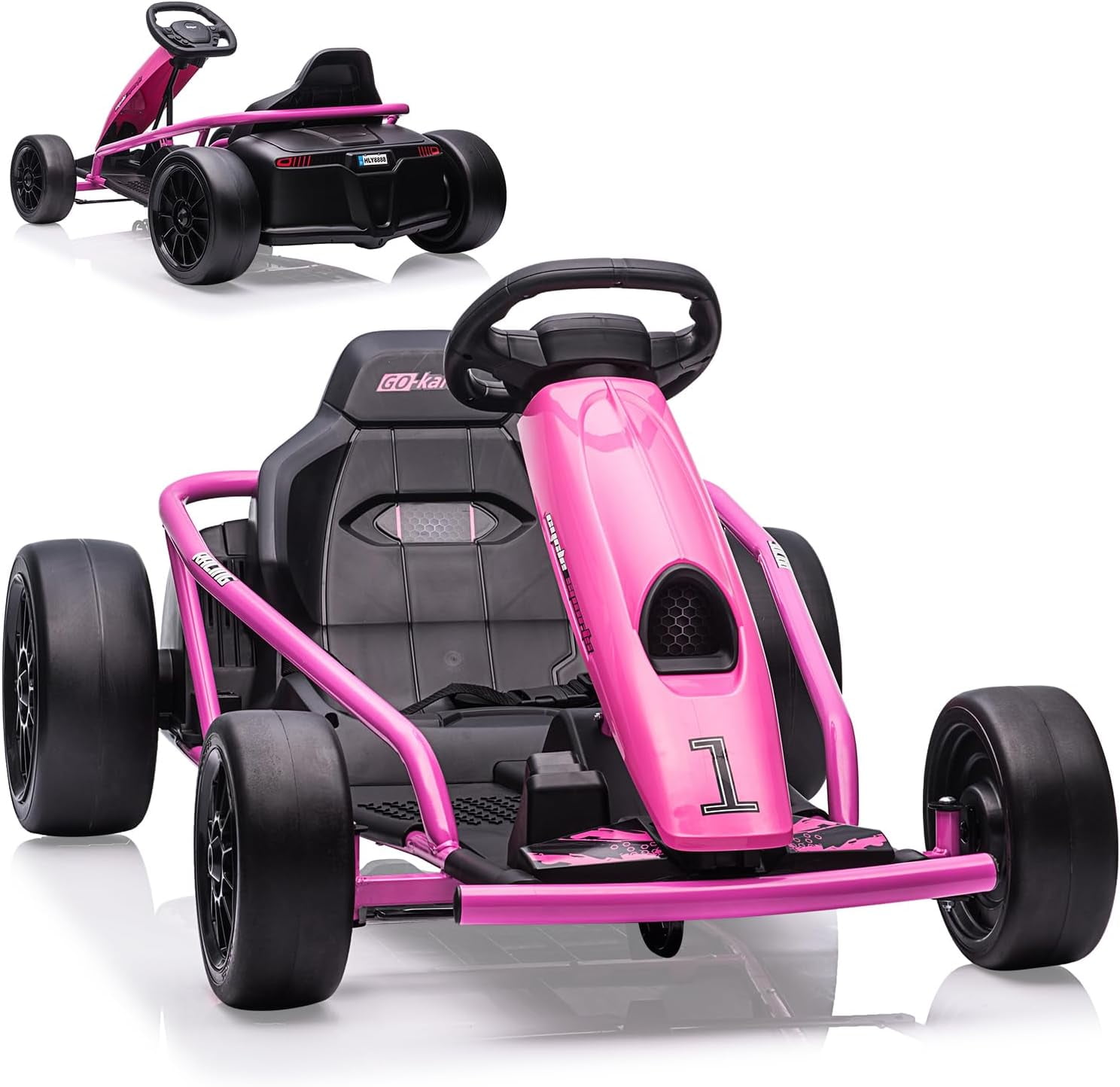 YUSAZENS 24V Electric Go Kart for Kids, 8MPH Drift Kart, 300W Motors ...