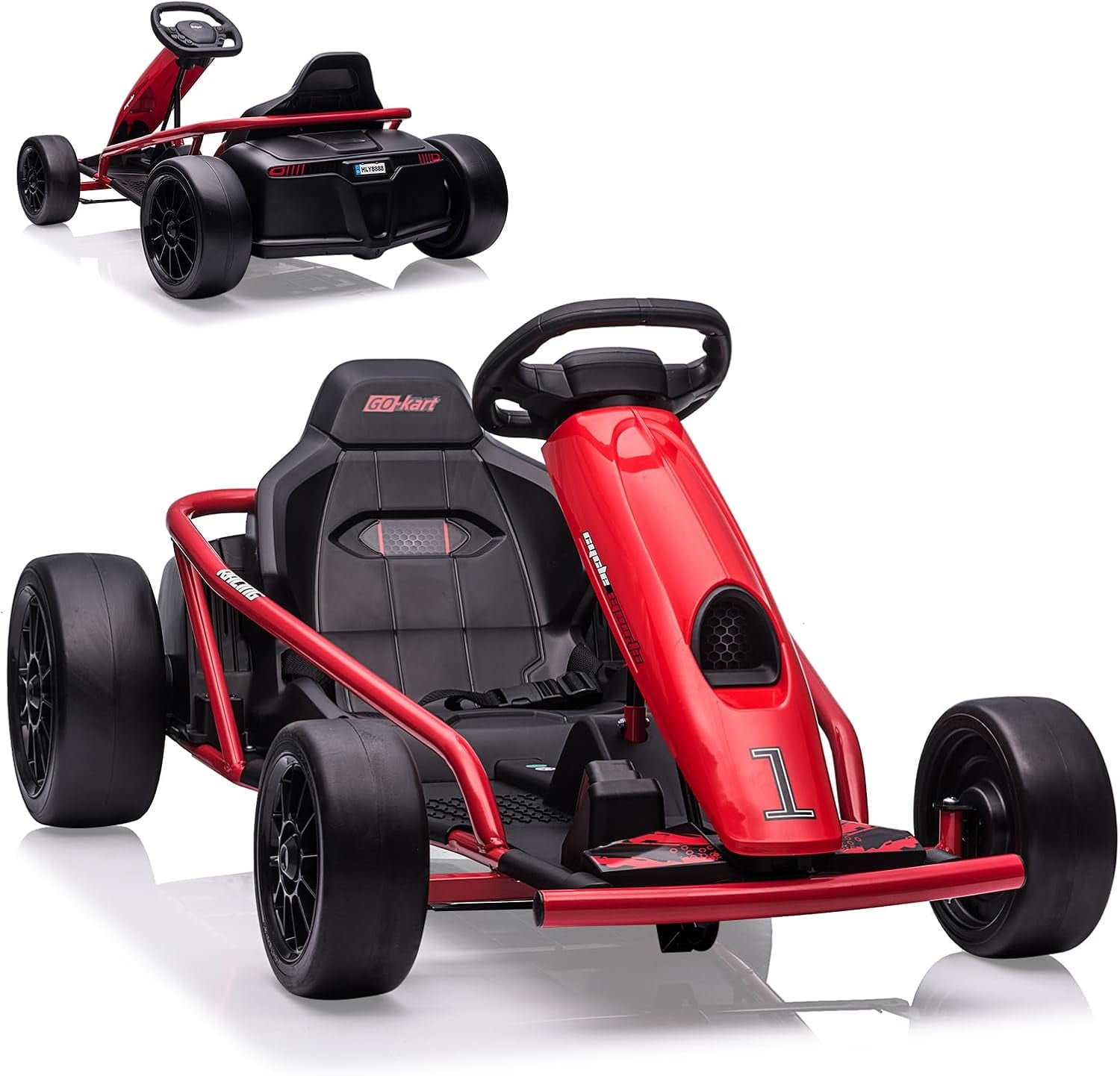 YUSAZENS 24V Electric Go Kart for Kids, 8MPH Drift Kart, 300W Motors ...
