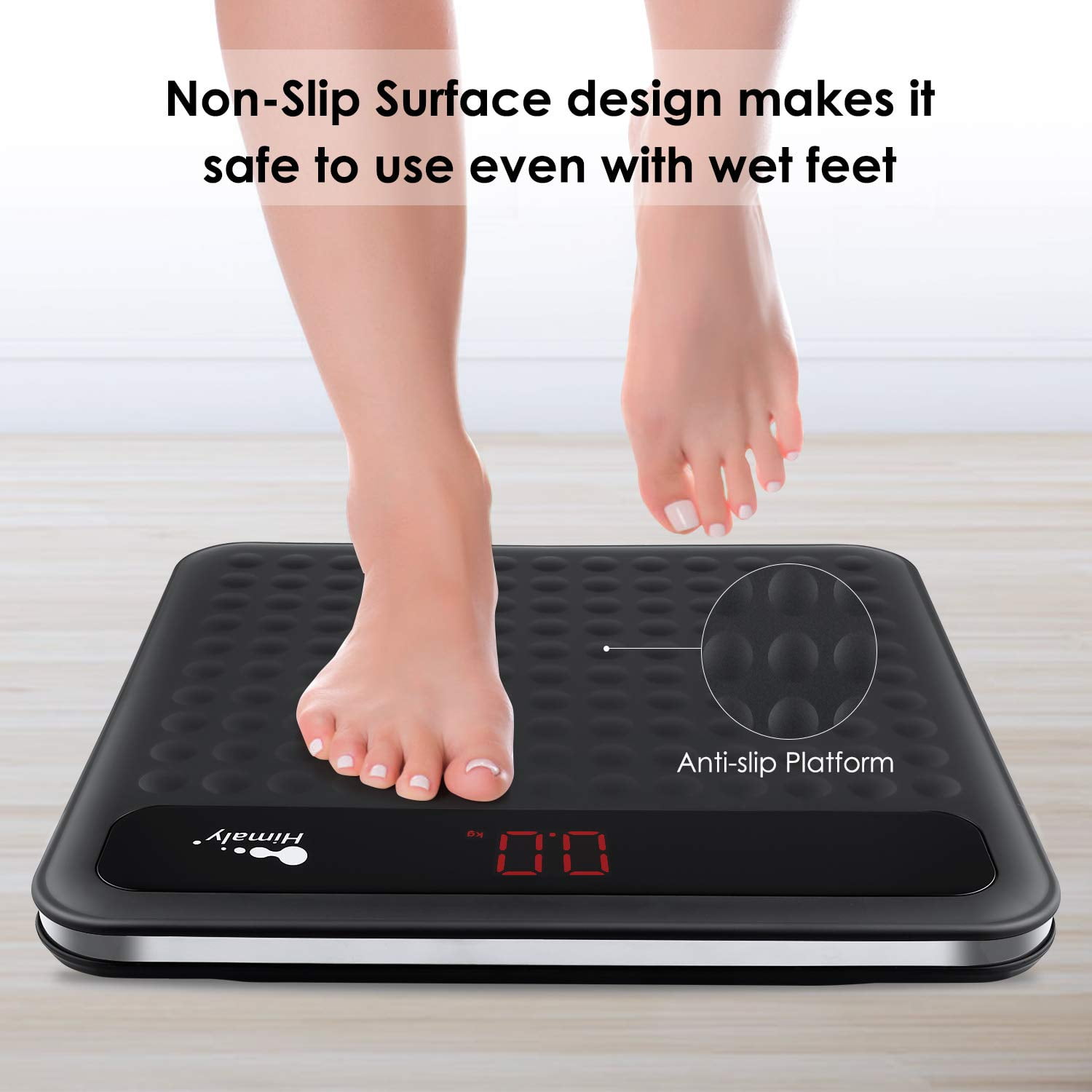 YUSHI-Digital Body Weight Scale Bathroom Scale, Step-On Technology High ...