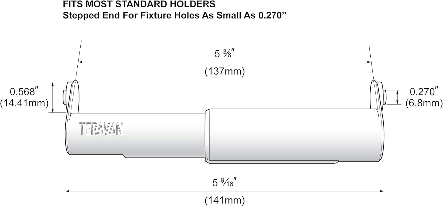 YUSHI-Standard Toilet Paper Holder Extender for Extra-Large Rolls ...