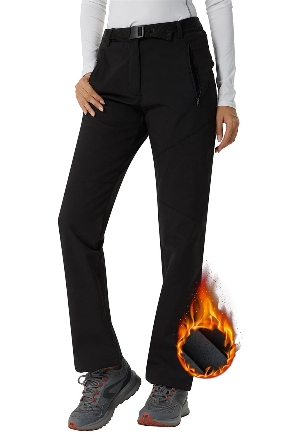 YUSHOW Waterproof Insulated Softshell Pants for Women, Snow Ski ...