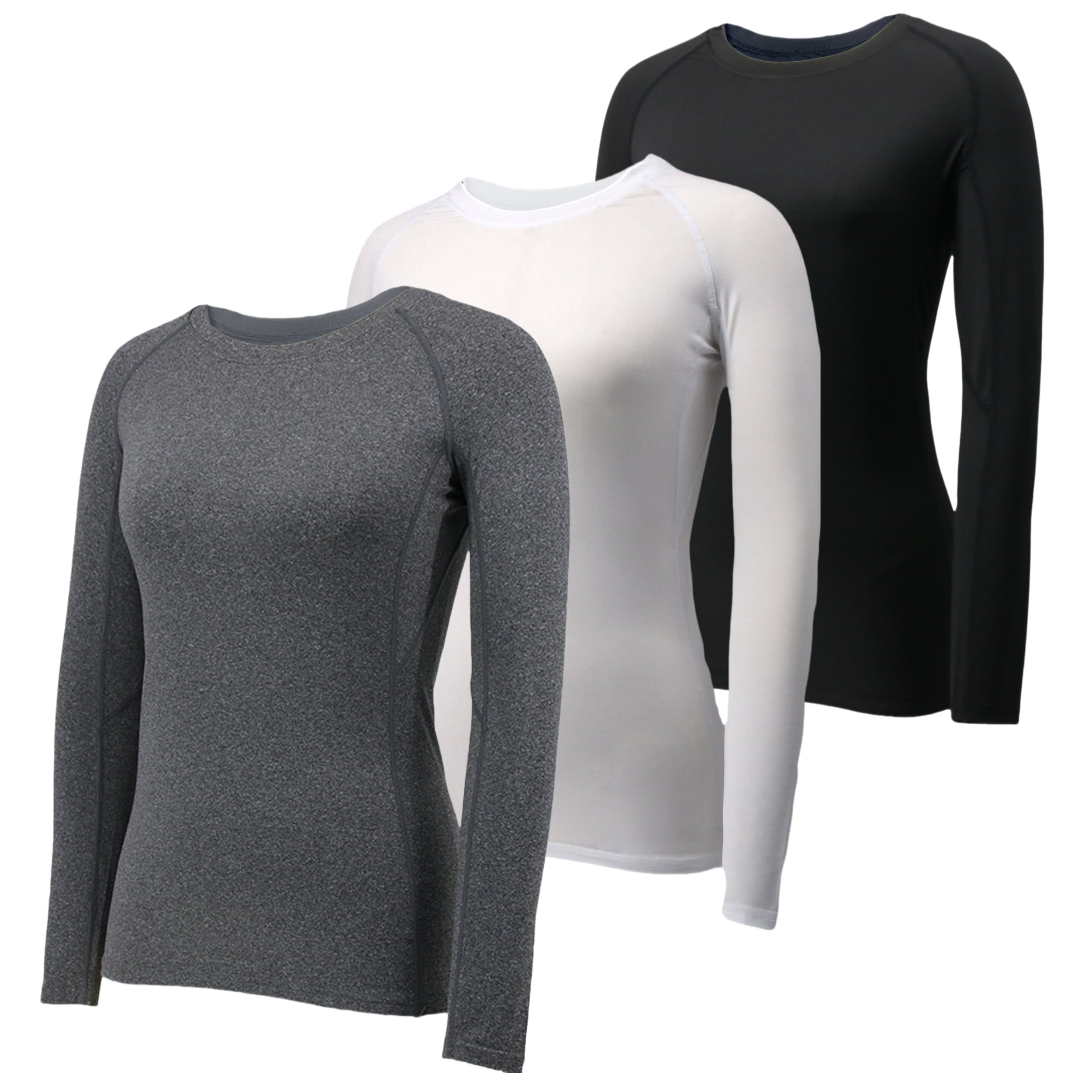 YUSHOW Womens Compression Shirts Long Sleeve Workout Top Sports ...