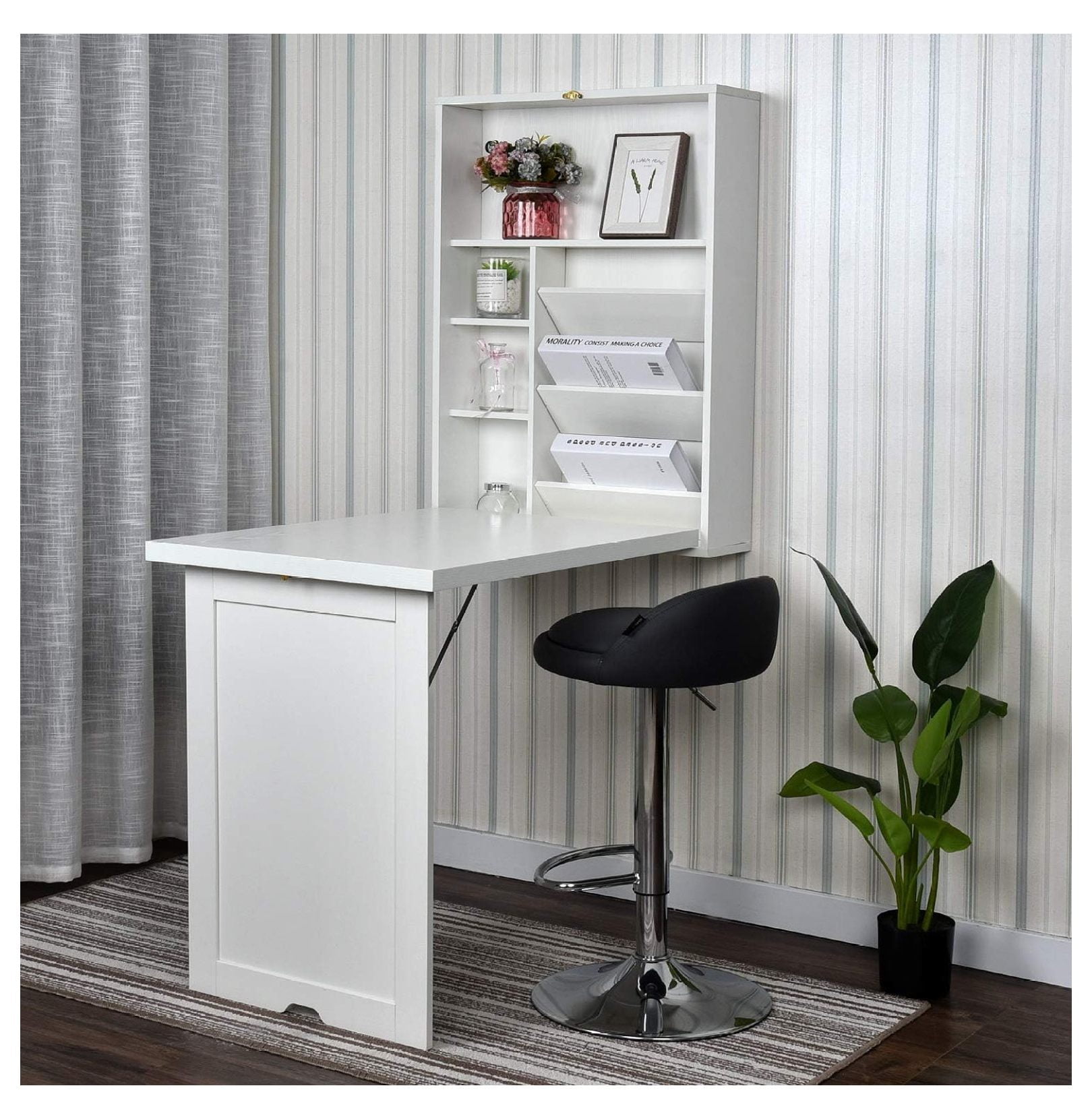 YUSING Wall Mounted Table, Fold Out Convertible Desk Multi-Function ...