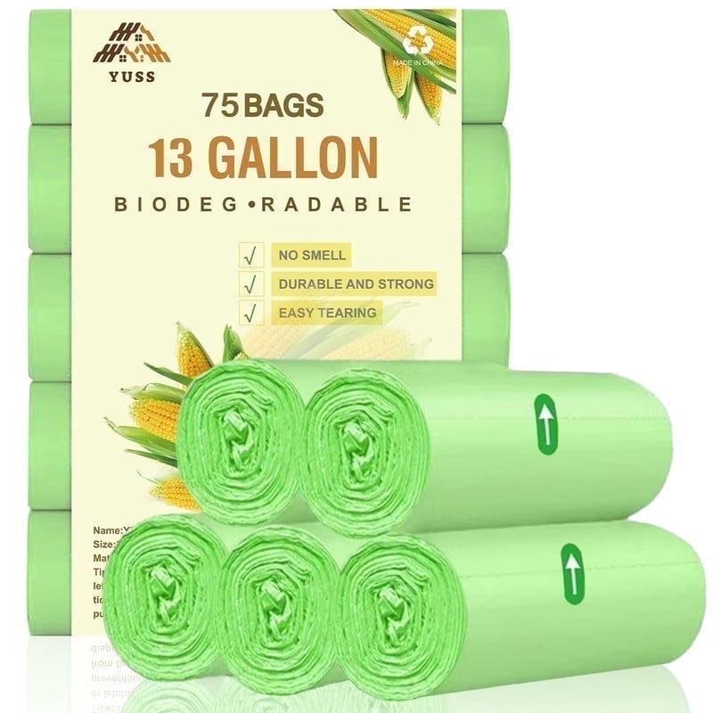 YUSS 13 Gallon Garbage Bags Large Trash Bags Kitchen Trash Can Bags Fit ...