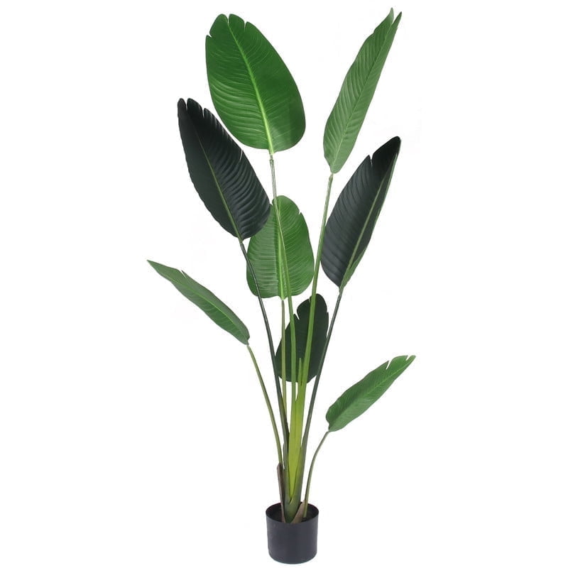 YUSS Artificial Plants Artificial Bird of Paradise Plant in Pot, 5 Feet ...