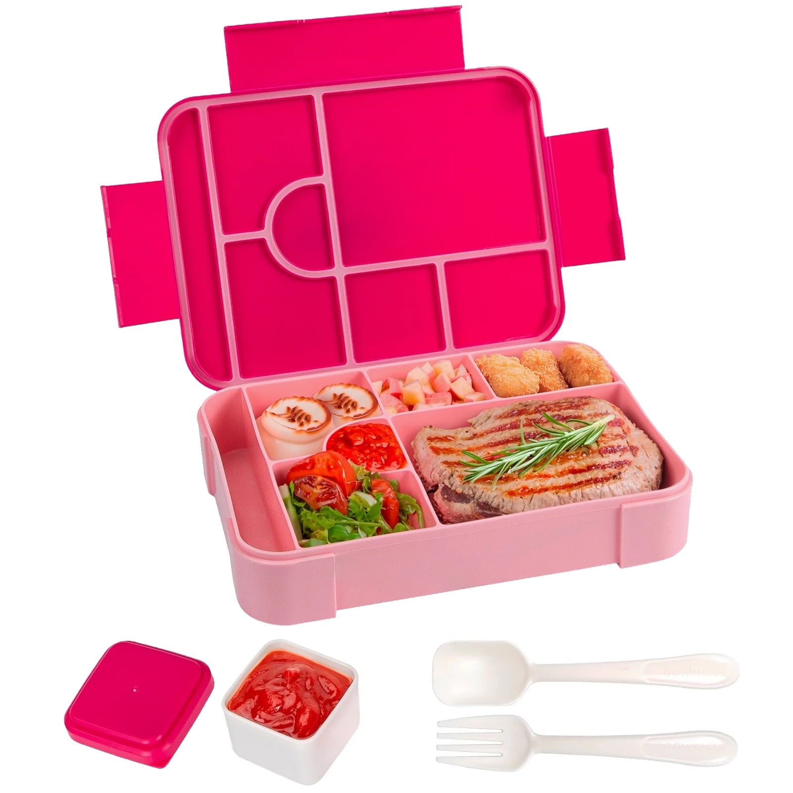YUSS Bento Lunch Boxes for Adult & Teens - Reinforced Leak-Proof Lunch ...