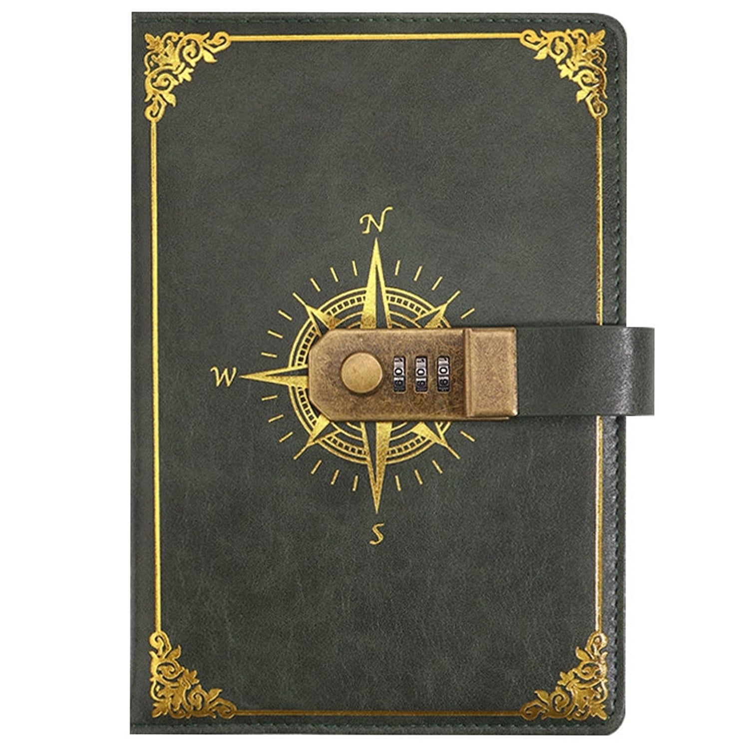 YUSS Leather Journal Notebook with Password Lock – Vintage Leather ...
